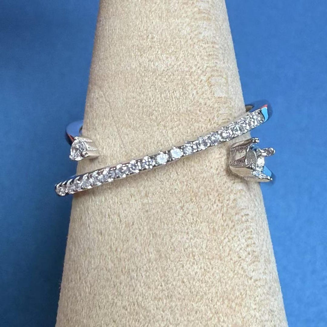 Sterling Silver Round Ring Setting, Round Ring Head, 925 Silver Ring ...