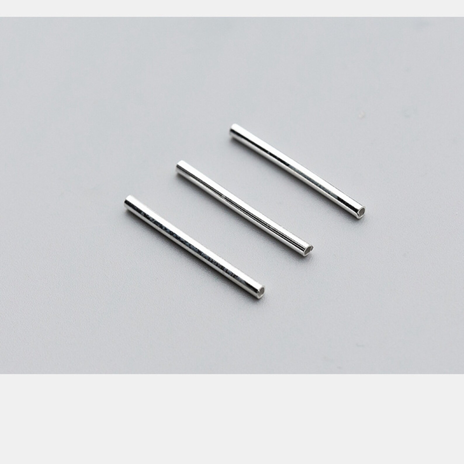 Sterling Silver Straight Tube Beads, Bracelet Spacer (15mm 20mm) - Etsy
