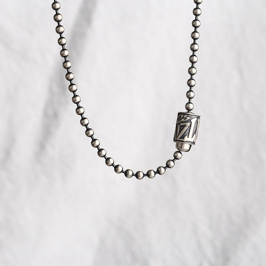 Sterling Silver Ball Bead Chain With Character Tube Clasp, Bulk Bead ...