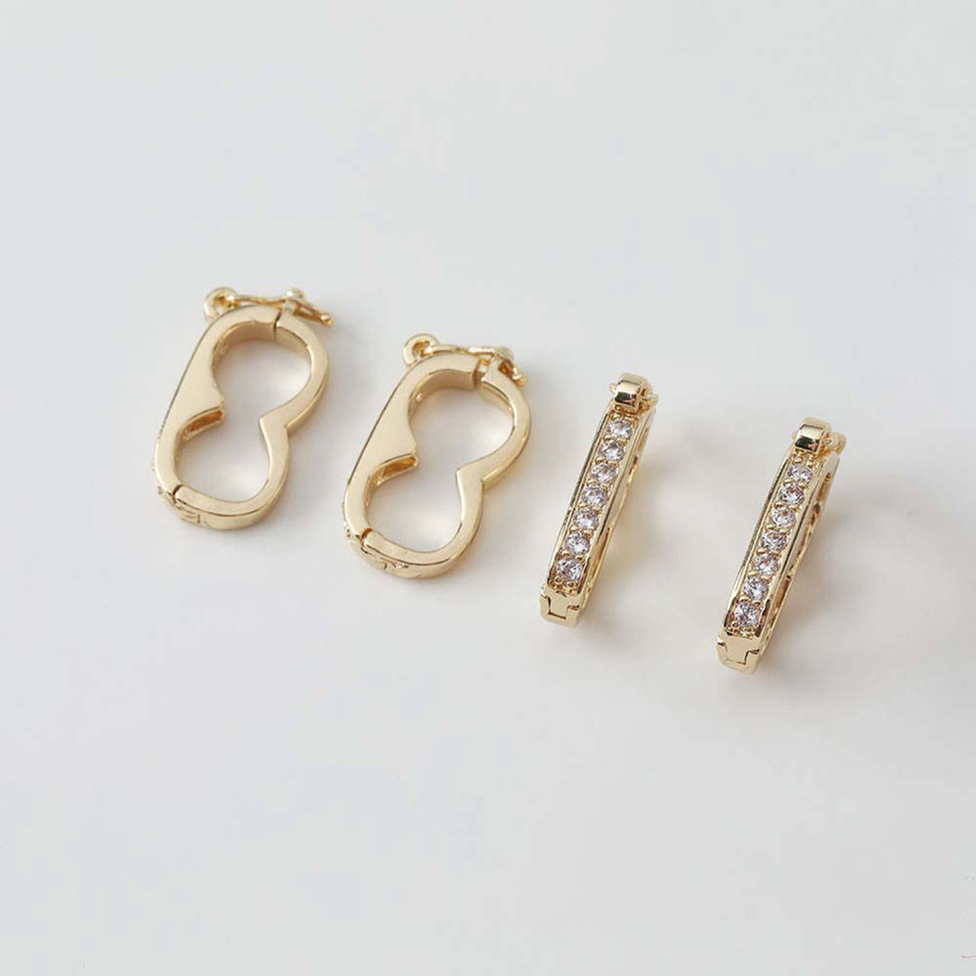 14K Gold Plated Shortener Enhancer Clasp for Pearl Bracelet Necklace ...