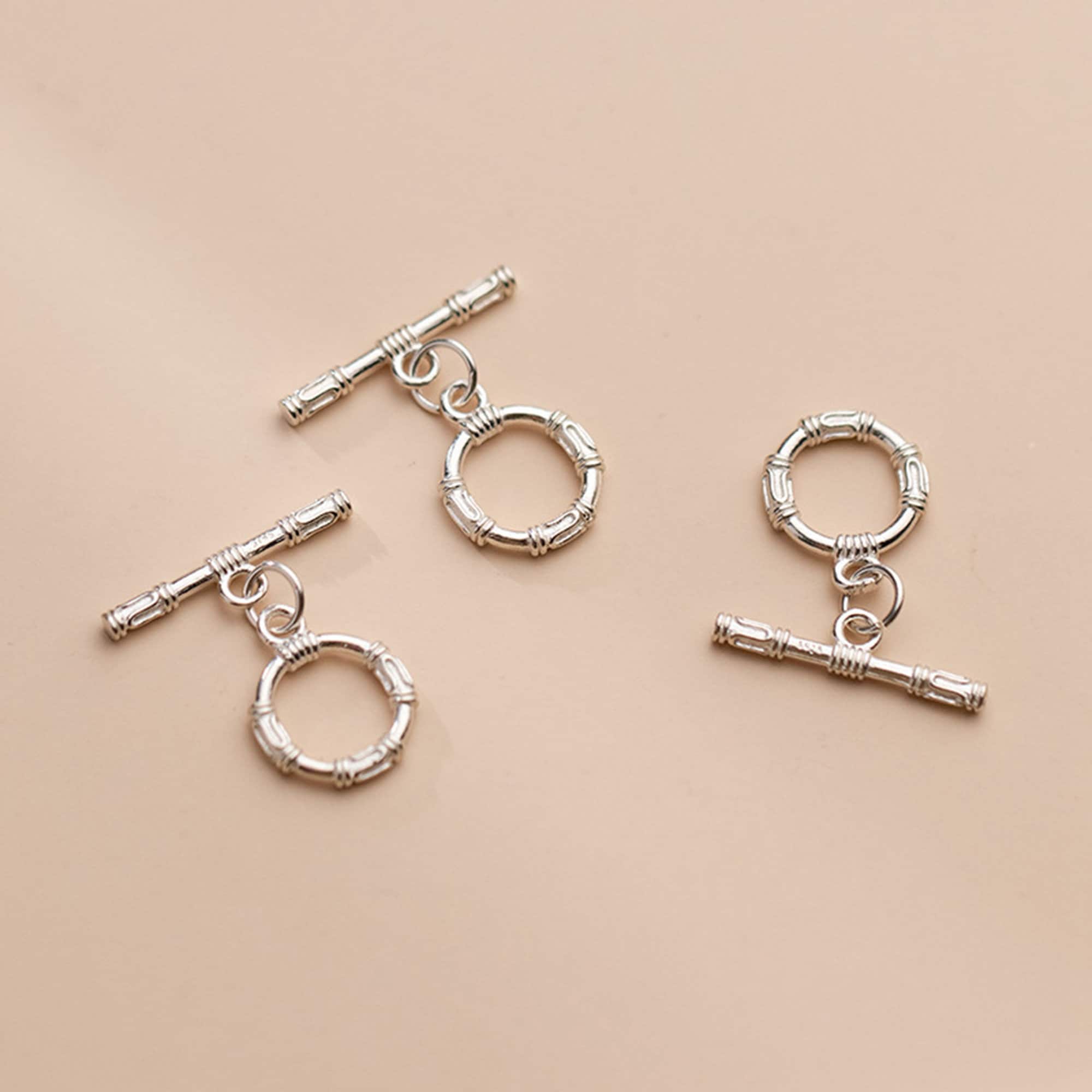 Sterling Silver Round Toggle Clasp, Bracelet Necklace Closure - Etsy