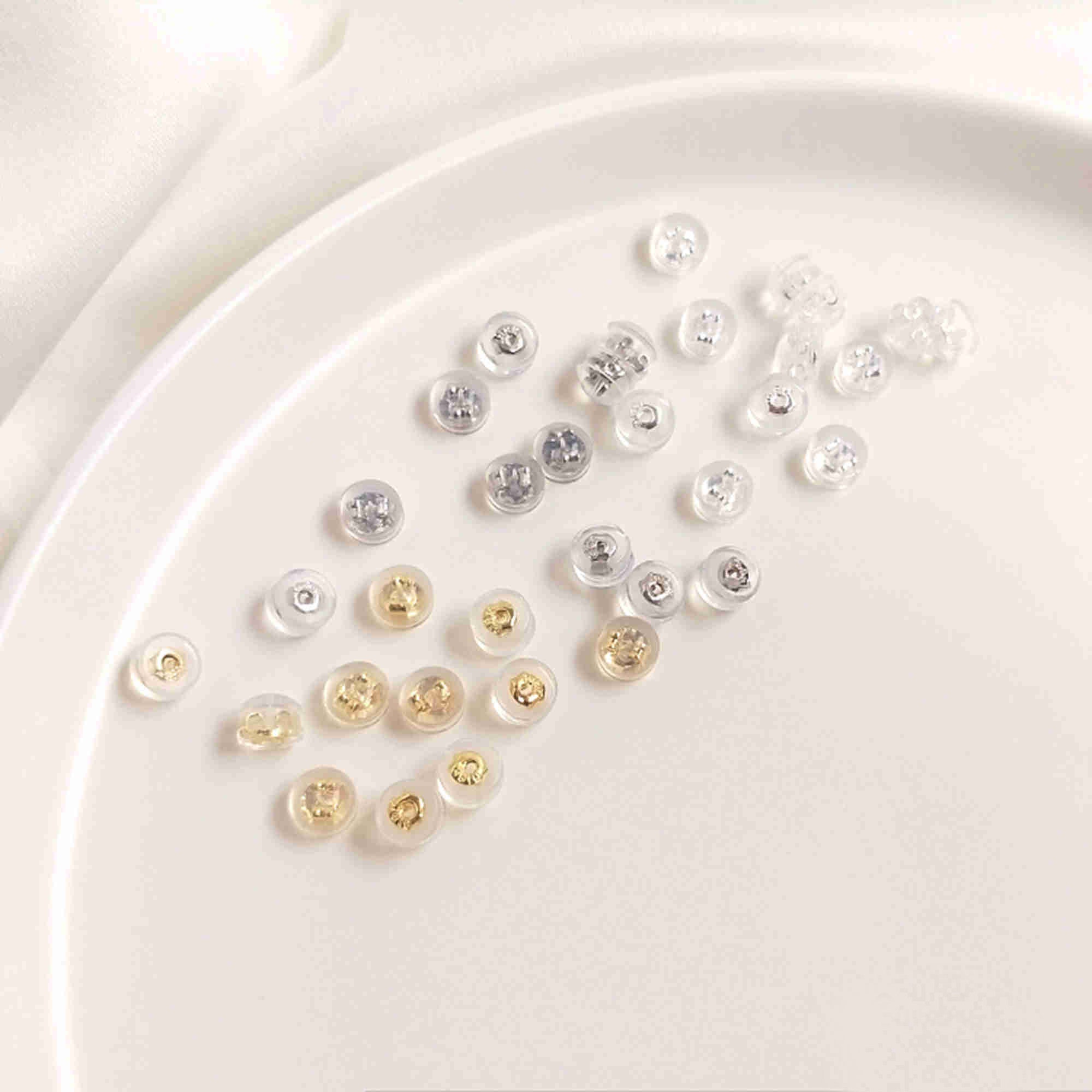 25pairs 14K Gold Plated Earring Nuts Silver/gold/rhodium/ - Etsy