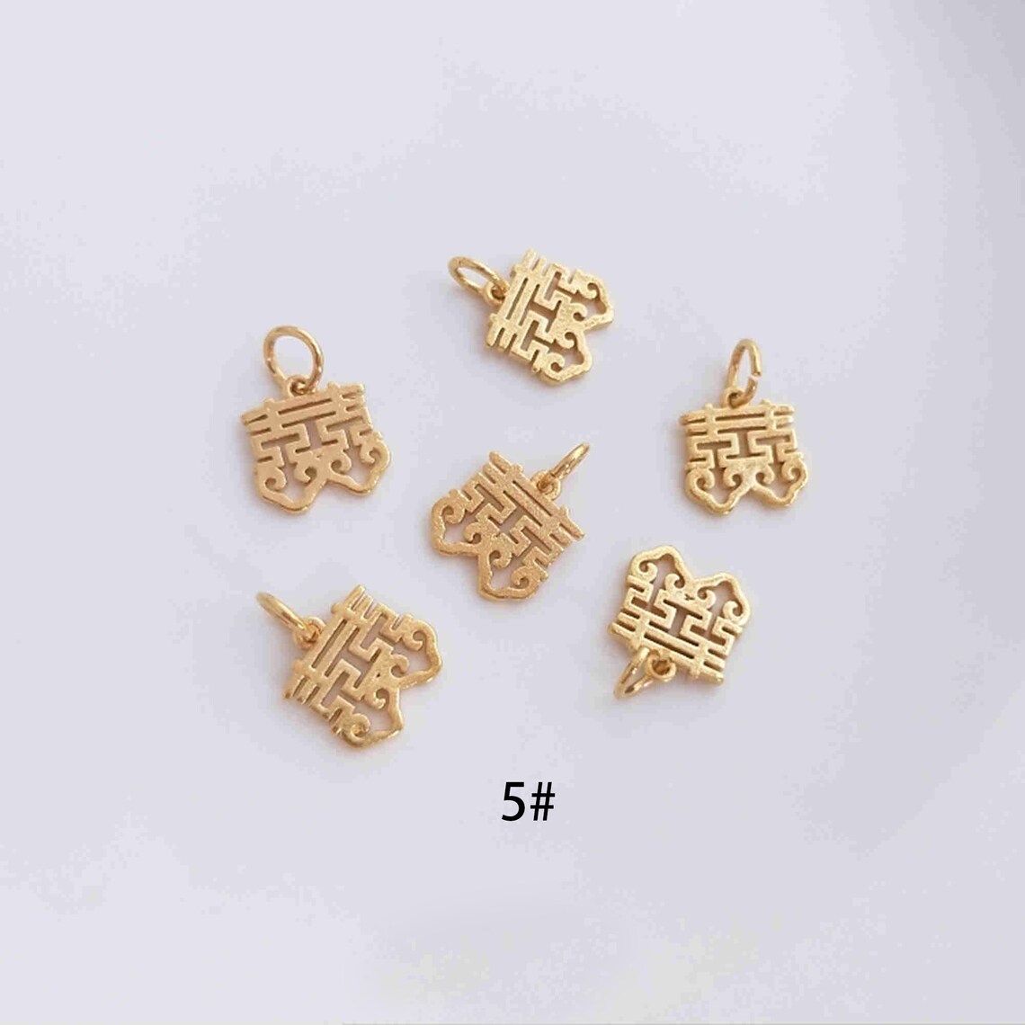 14K Gold Tone Fu Charm, Lucky Ingot Tag, Jewelry Supplies - Etsy