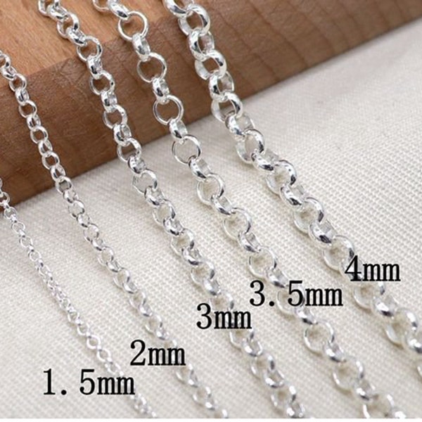 925 Rolo Chain - Etsy