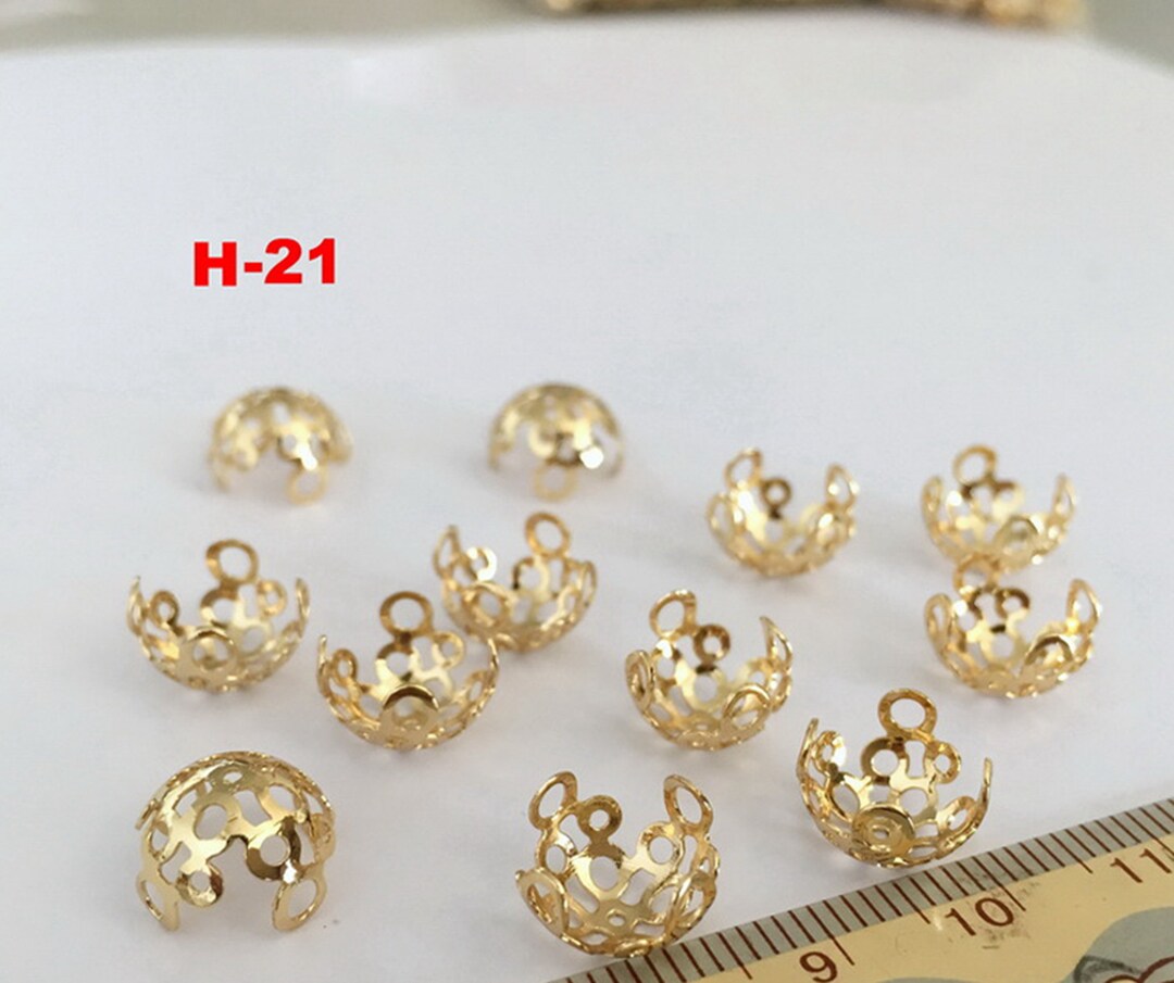 Gold Plated Flower Bead Caps, Jewelry Making, 8mm 10mm - Etsy