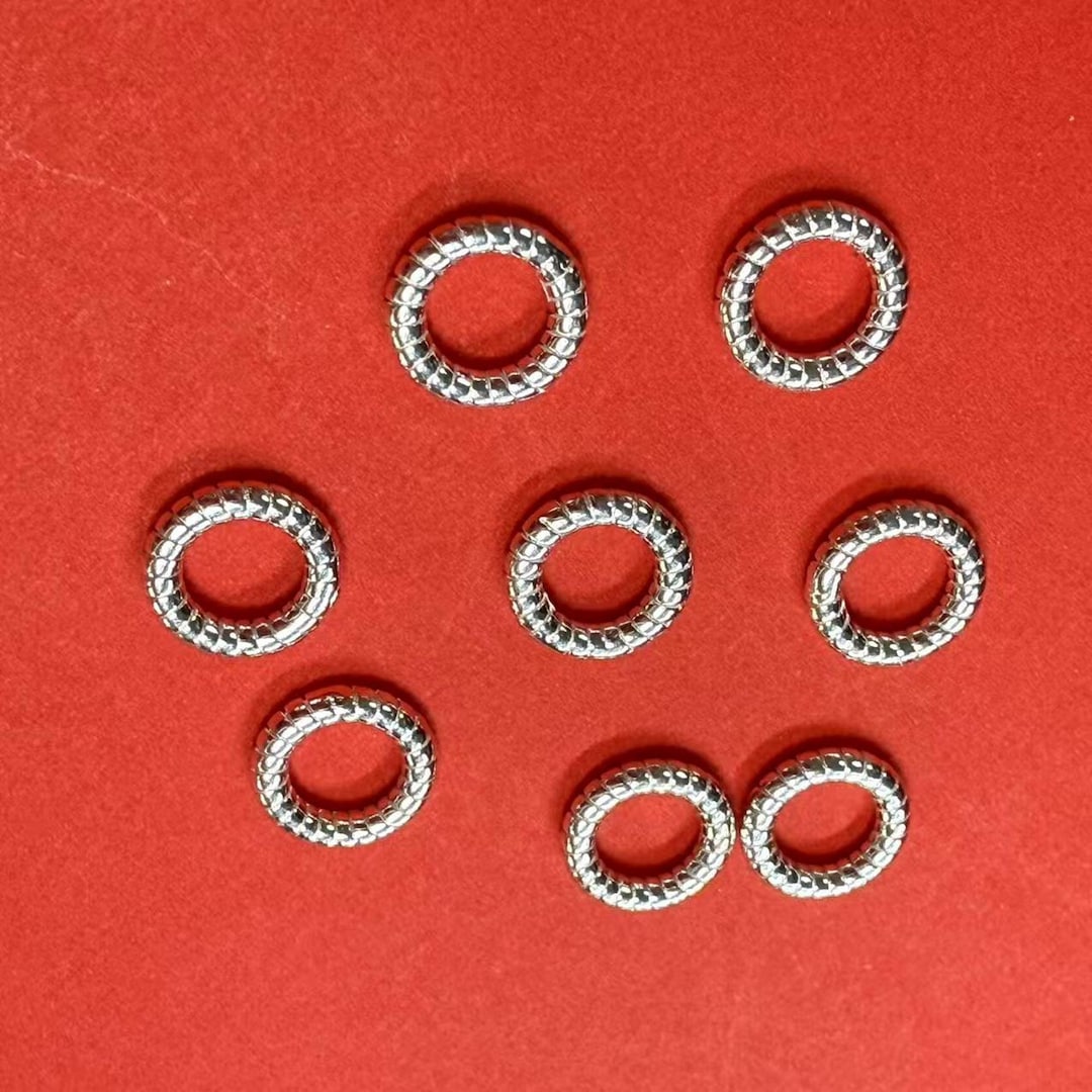 Sterling Silver Closed Round Twist Jump Rings , 925 Silver Circle Jump ...