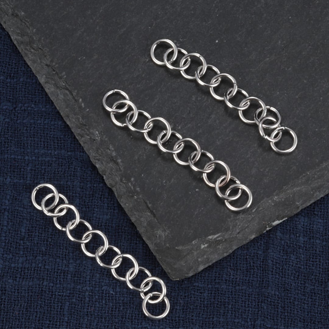 Sterling Silver Cable Extension Chains, 925 Silver Round Cable Chain ...