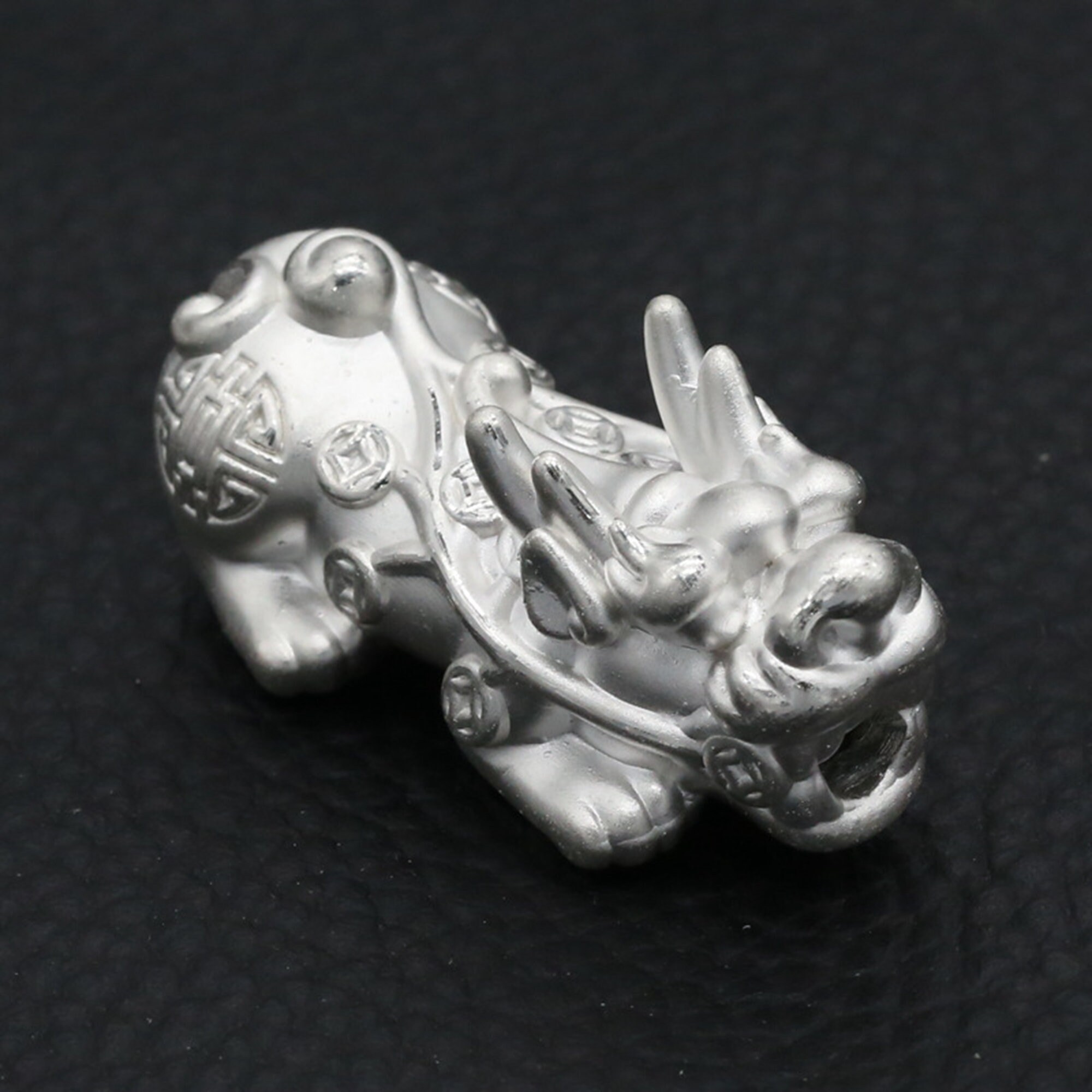Sterling Silver Pixiu Bead 999 Silver Gold Plated Pi Xiu - Etsy