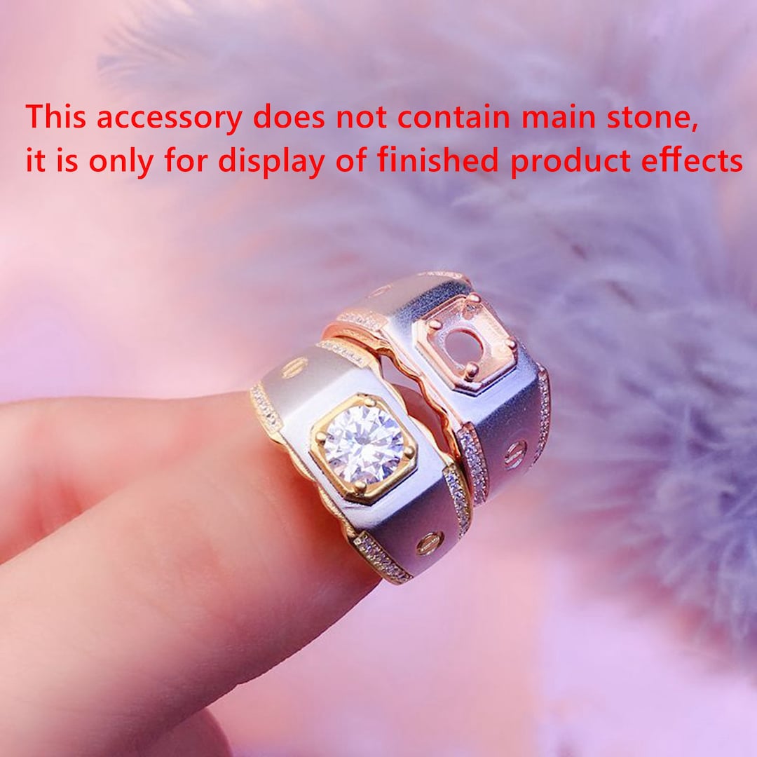 Sterling Silver Round Ring Setting, Round Ring Head, 925 Silver Ring ...