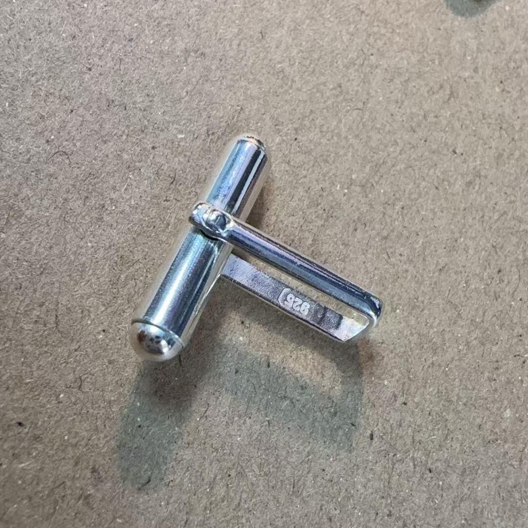 Sterling Silver Flat Cufflink, 925 Silver Cufflink, Plain Cuff Link ...