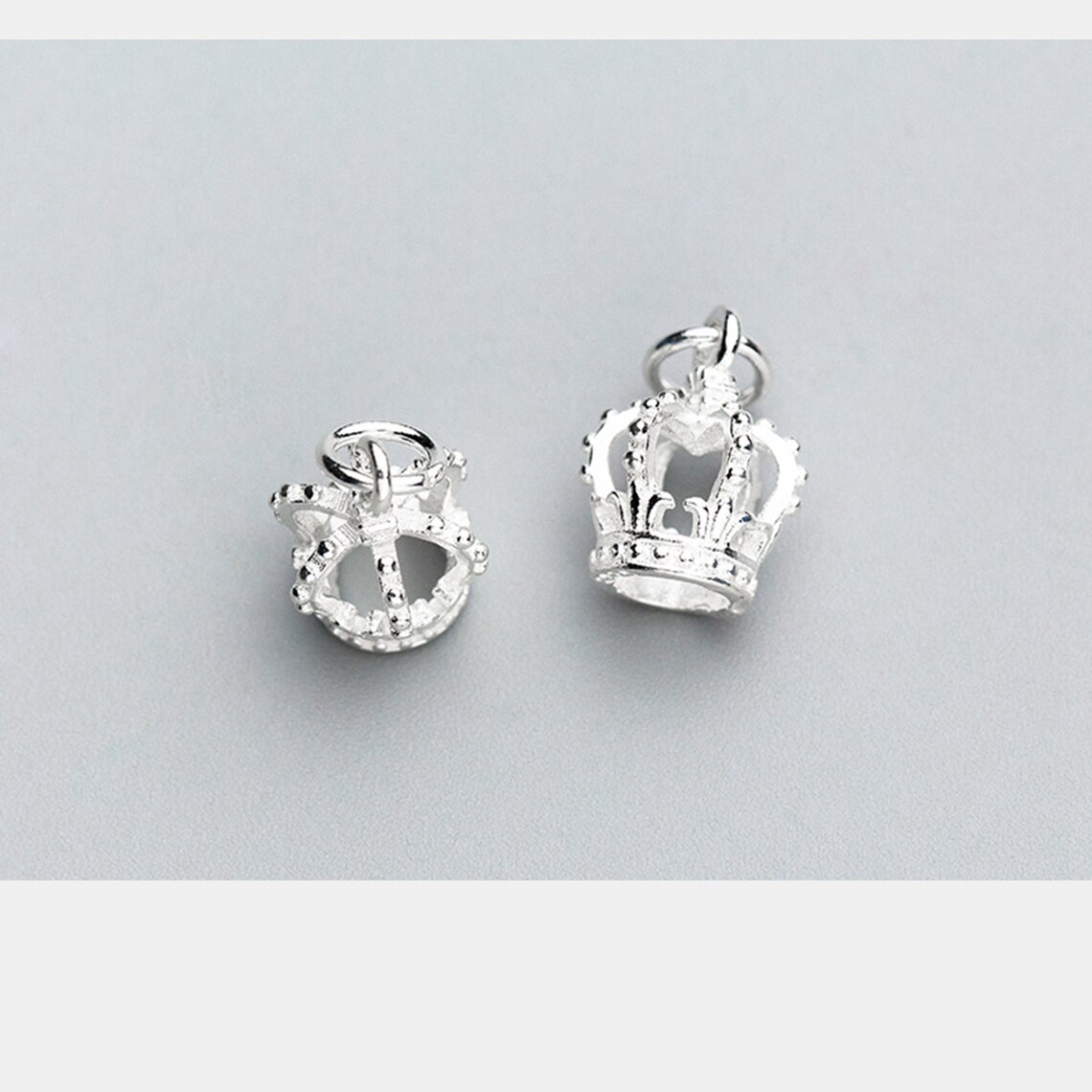 Sterling Silver Crown Charms Royal Crown Charm 925 Silver - Etsy