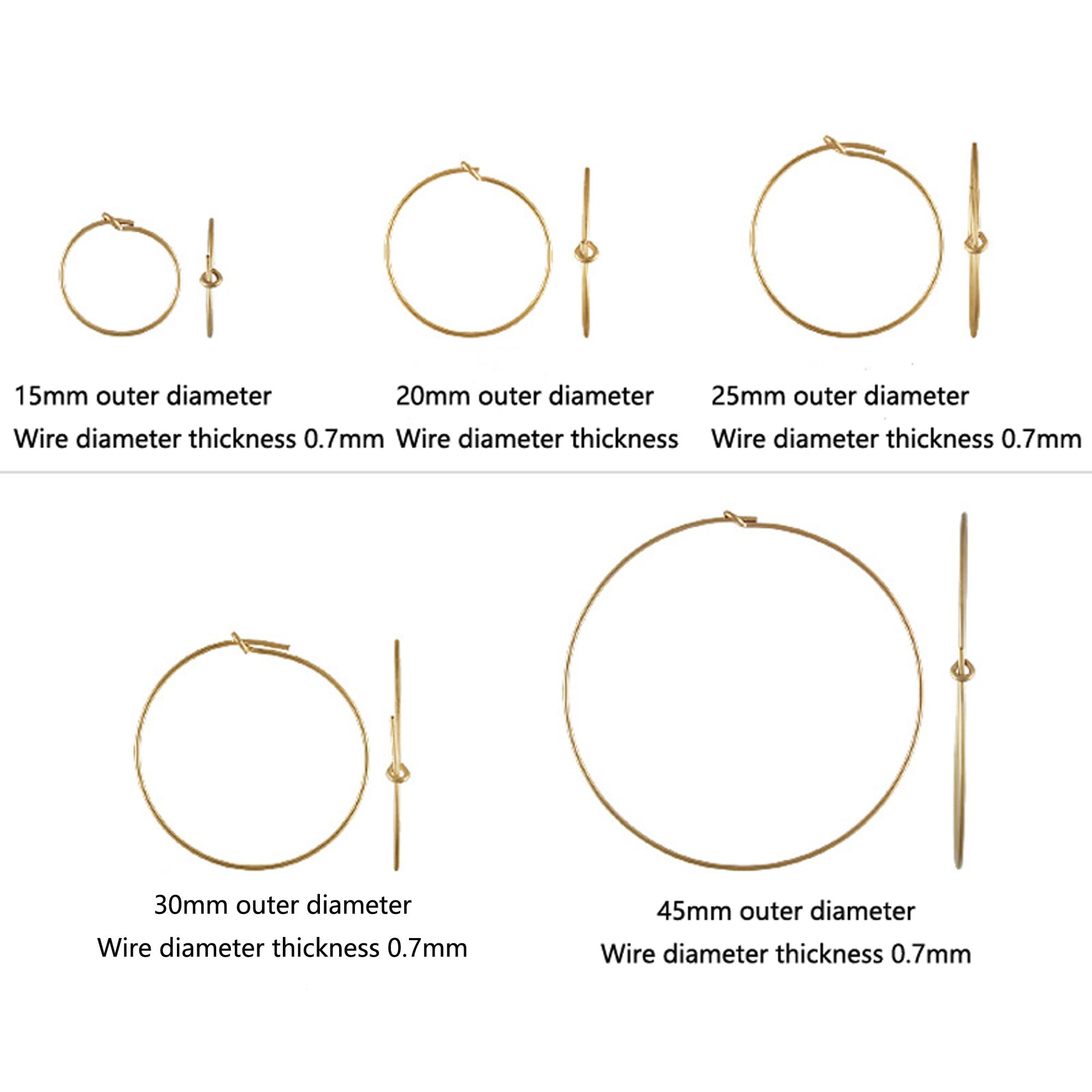 14K Gold Filled Beading Hoops Gold Filled Hoop Earring - Etsy