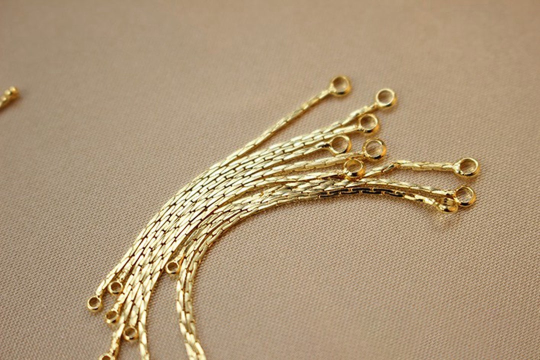 18K Gold Plated Extender Chain Snake Chain Connectors W/ Closed Rings ...