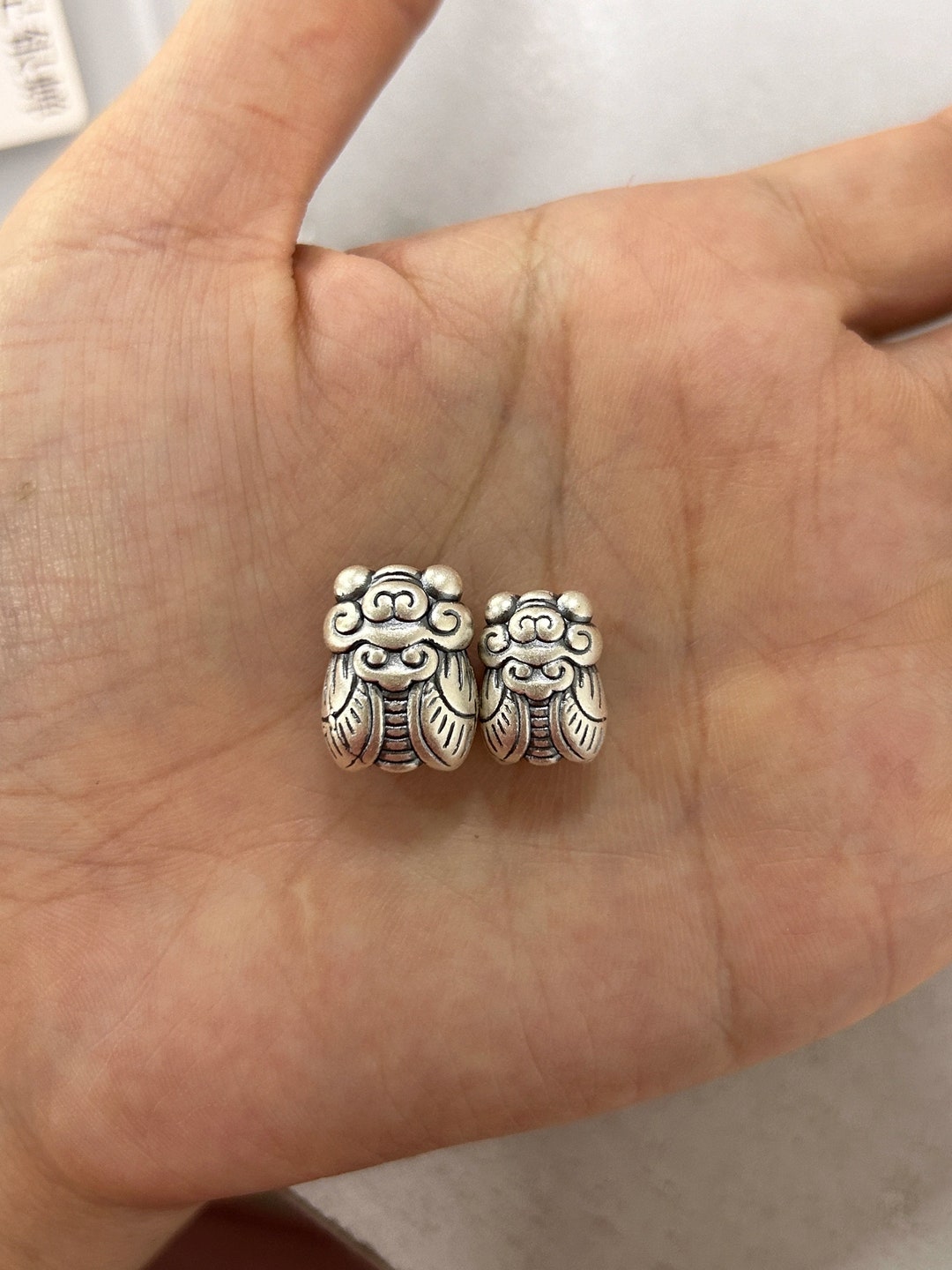 Sterling Silver Cicada Beads, Insect Bead, Bug Bead, Nature Bead ...