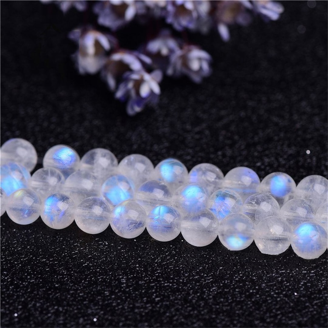 Natural Moonstone Round Beads, Blue Moonstone Bead Round Beads, Healing ...
