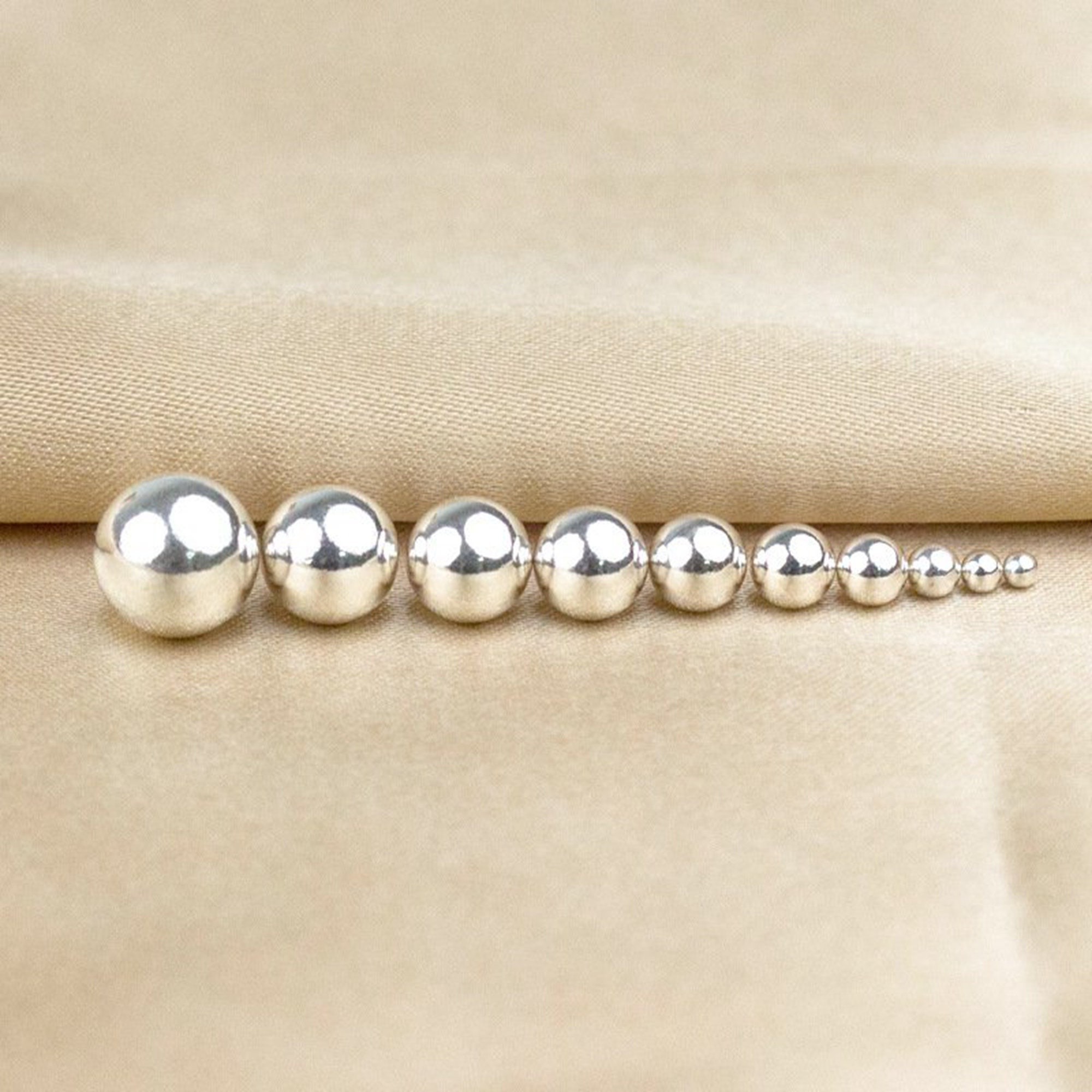 925 Sterling Silver Seamless Round Beads, 2.5mm-12mm - Etsy
