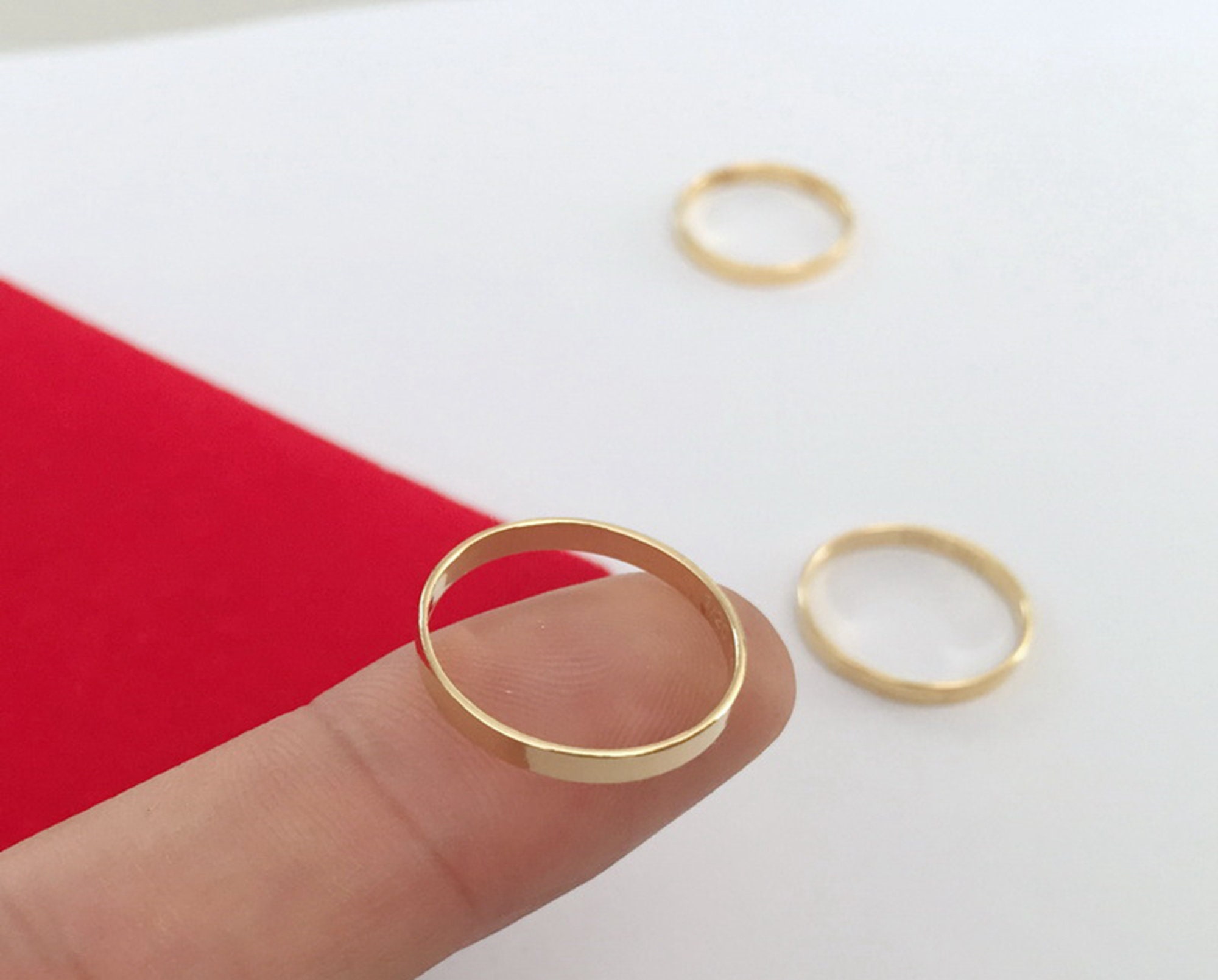 14K Gold Filled Blank Band Rings Gold Filled Circle Band - Etsy