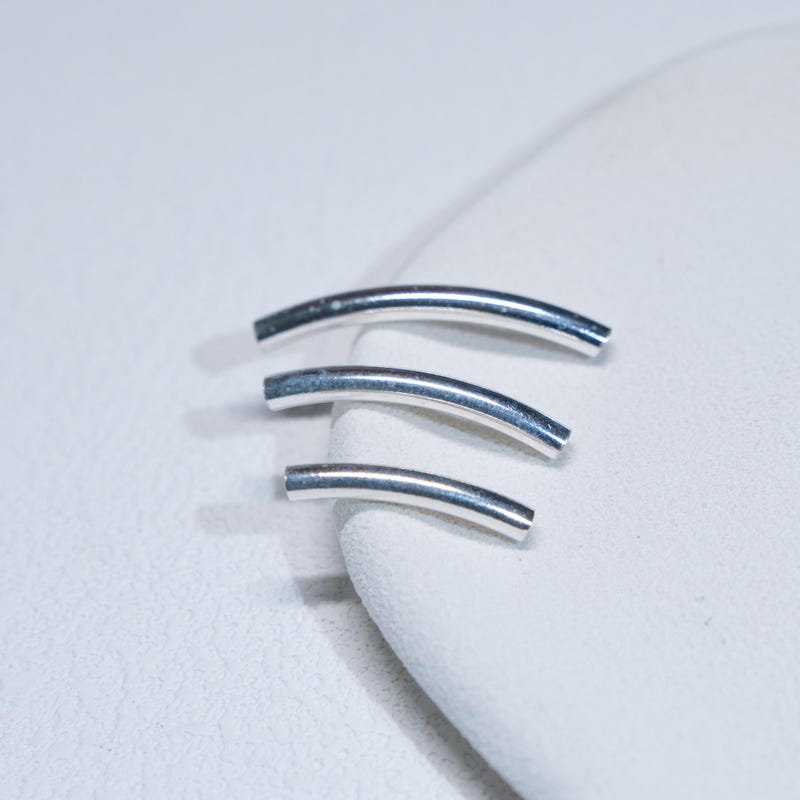 Curved Bar Tube Bracelet - Etsy UK