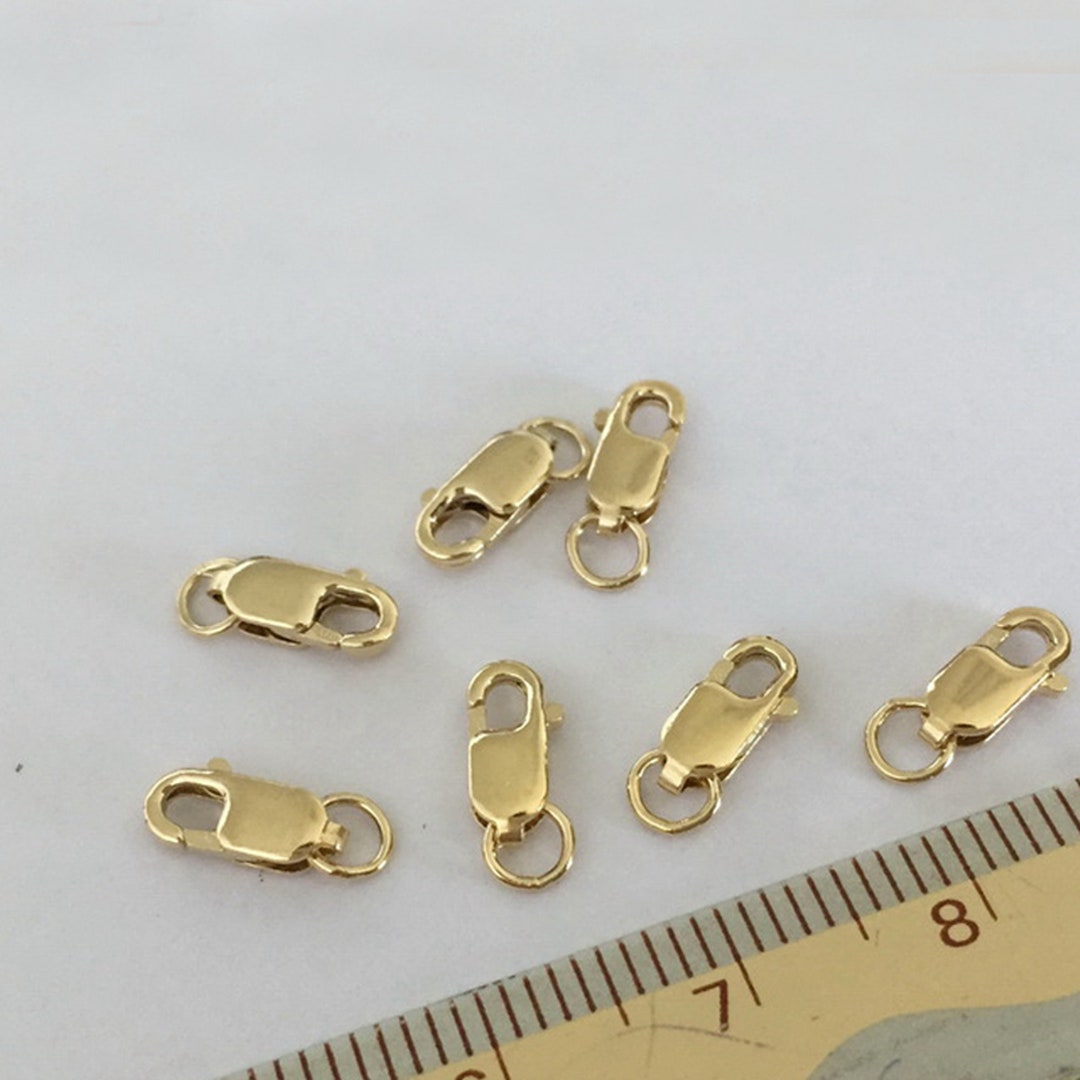 14K Gold Filled Rectangle Trigger Clasps With Opened Jump Ring, Gold ...