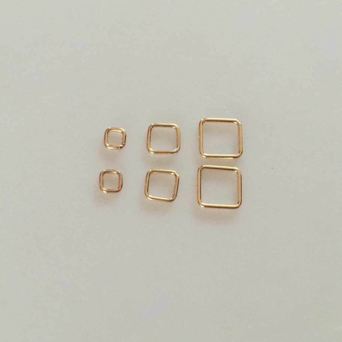 14K Gold Filled Closed Square Jump Rings Gold Filled Closed | Etsy