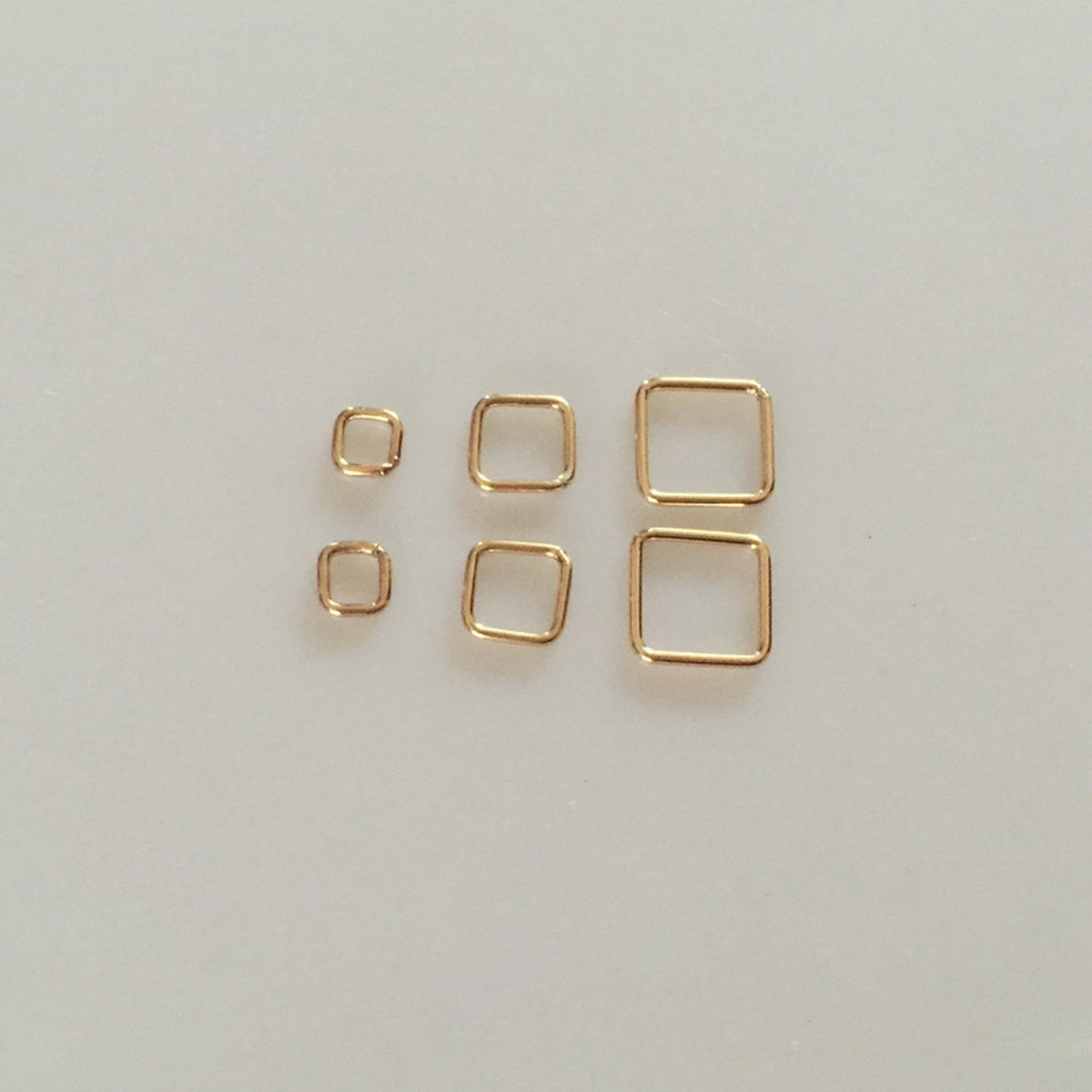 14K Gold Filled Closed Square Jump Rings Gold Filled Closed | Etsy