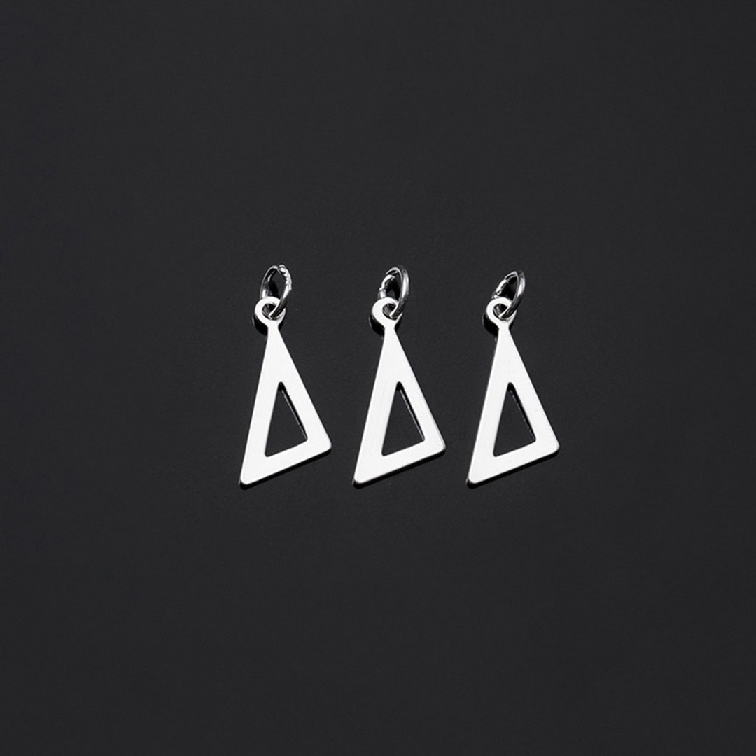 Sterling Silver Triangle Cut Out Charm, Pythagorean Theorem Bracelet ...