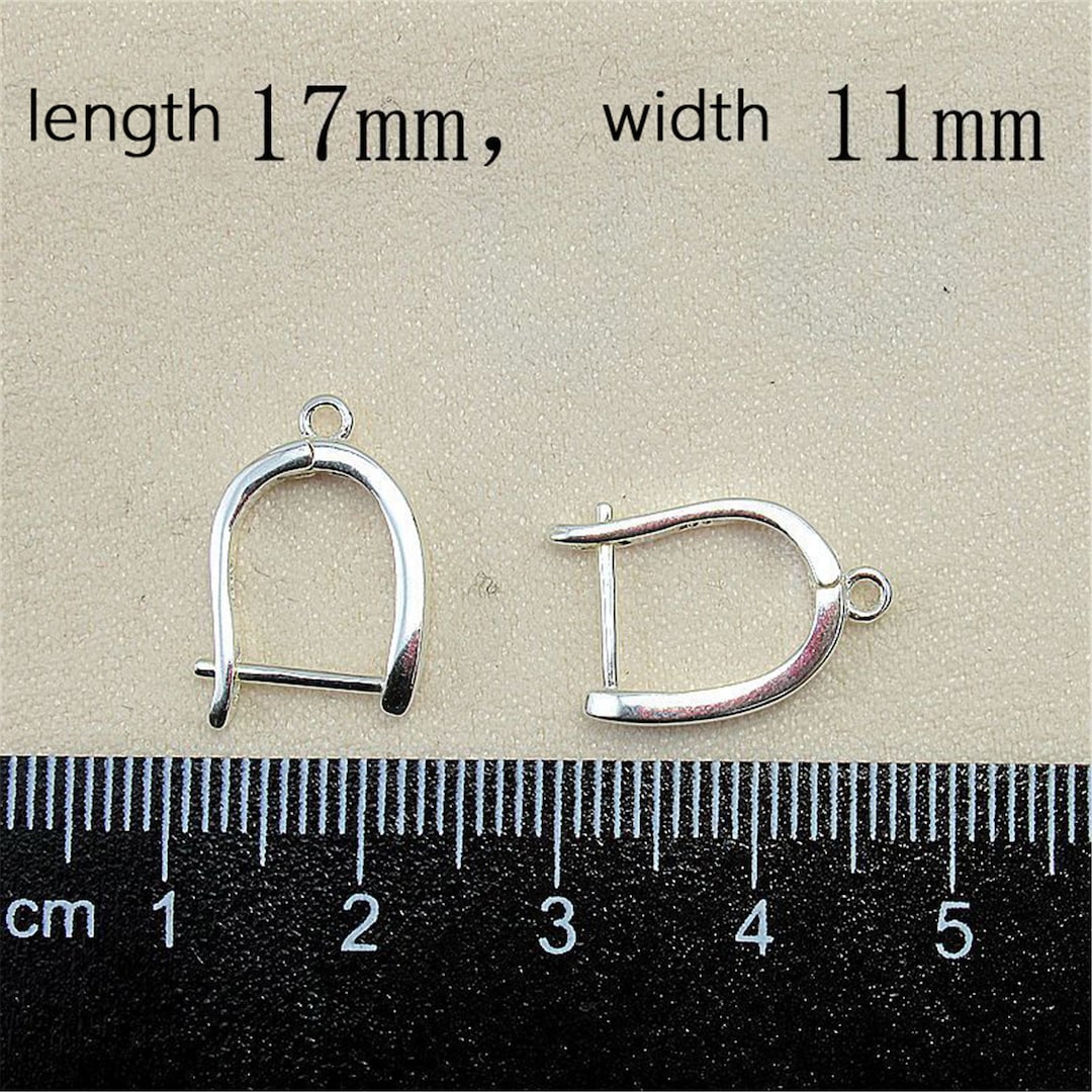 Sterling Silver U Shaped Earring Leverbacks, 925 Silver Leverback ...