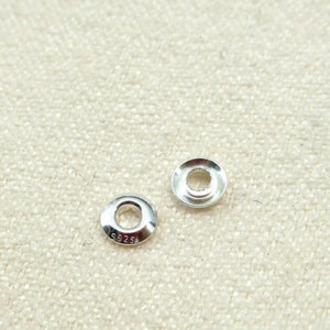 Sterling Silver Bead Grommets, 925 Silver Bead Grommet, Bead Cores ...