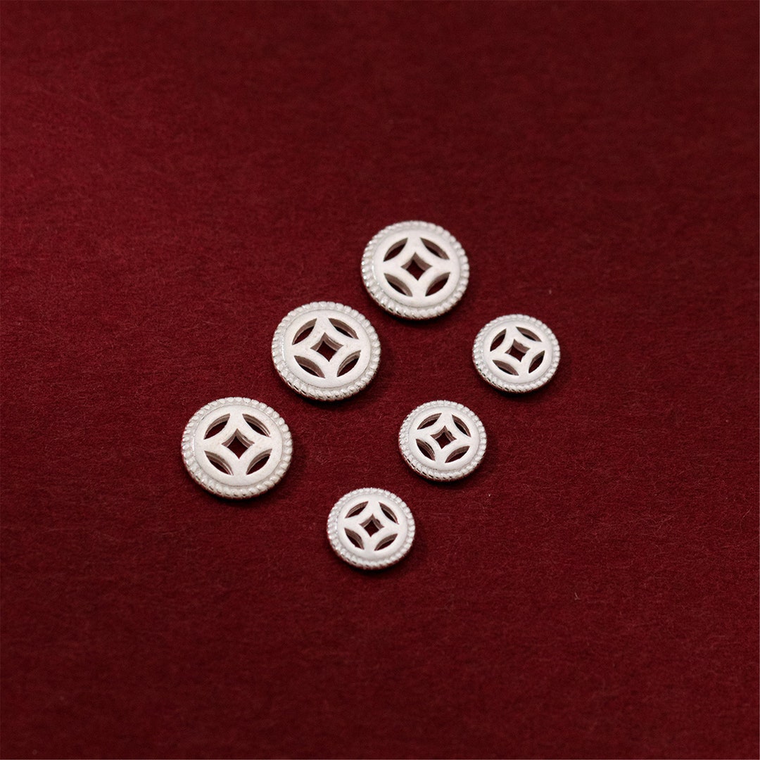 Sterling Silver Coin Beads, Wealth Bead, Fortune Bead, Riches Bead ...