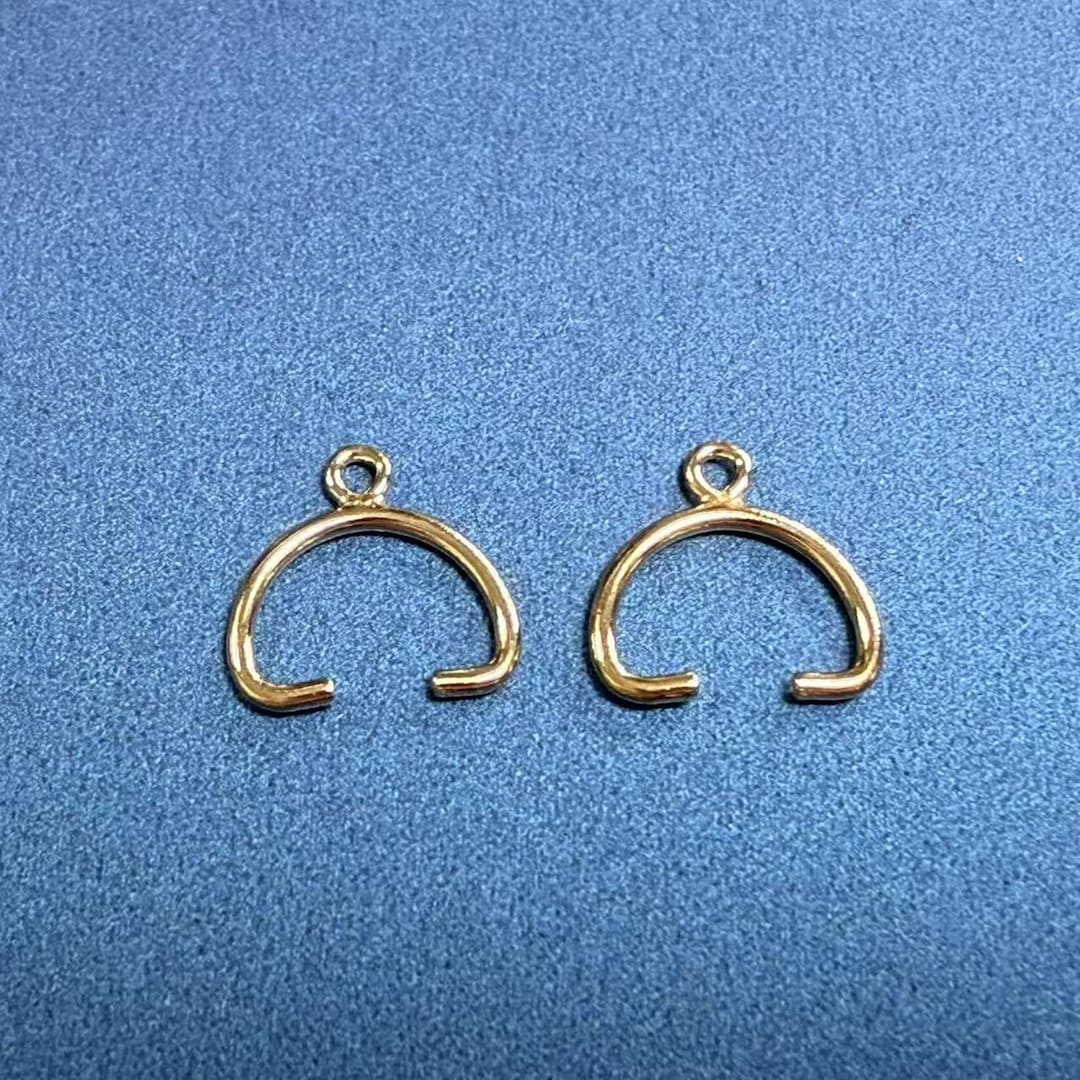 14K Gold Filled Pinch Bails With Closed Ring, Pendant Jewelry Making - Etsy