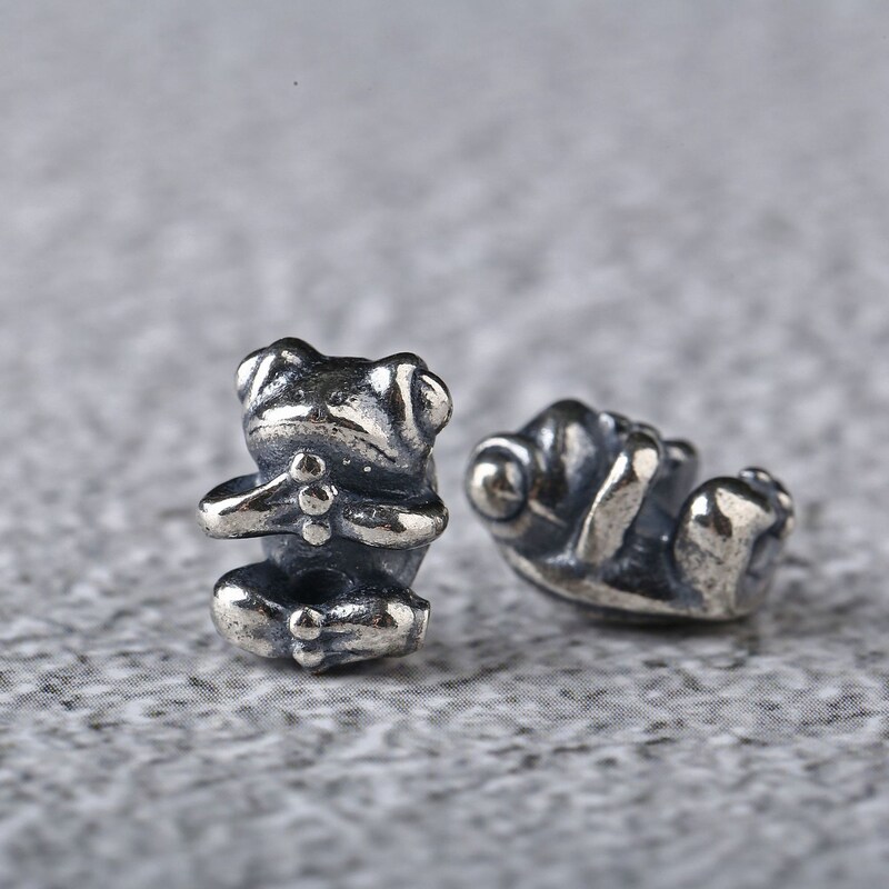 Sterling Silver Frog Charm - Etsy
