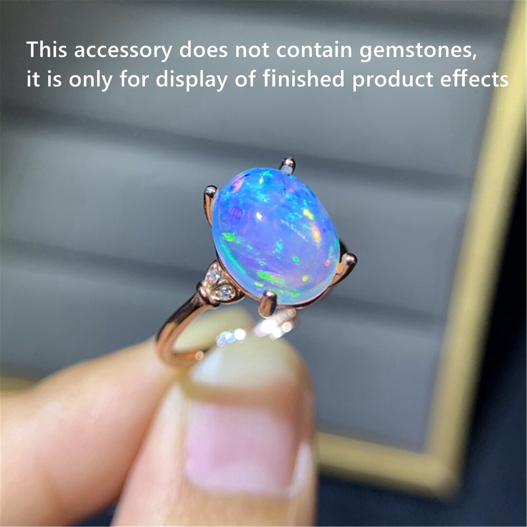 Sterling Silver Oval Ring Setting, Oval Ring Head, 925 Silver Ring ...