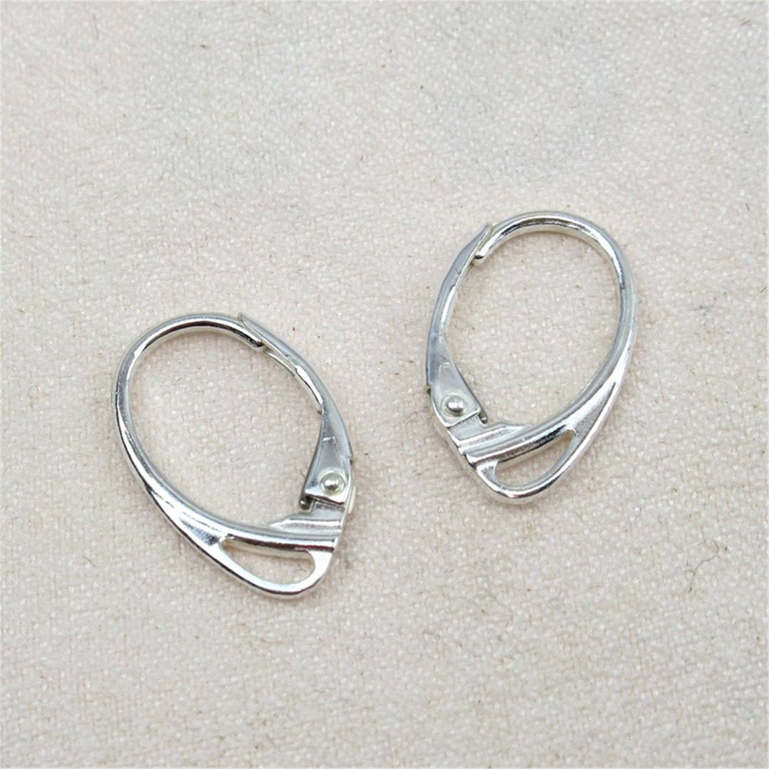 Sterling Silver Earring Plain Lever Back Earring, 925 Silver Ear Wire ...