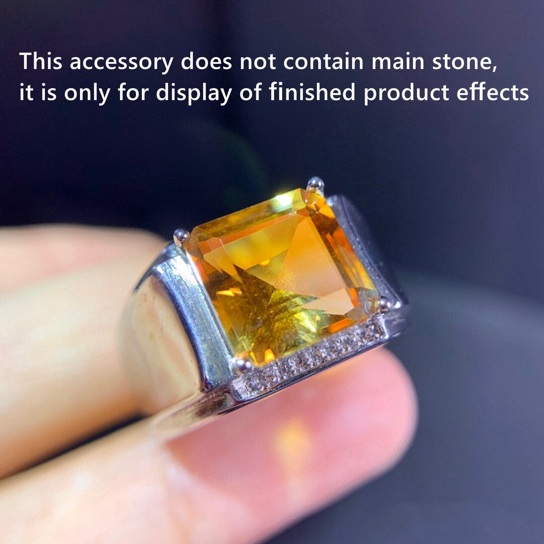 Sterling Silver Square Ring Setting, Square Ring Head, Silver Ring ...