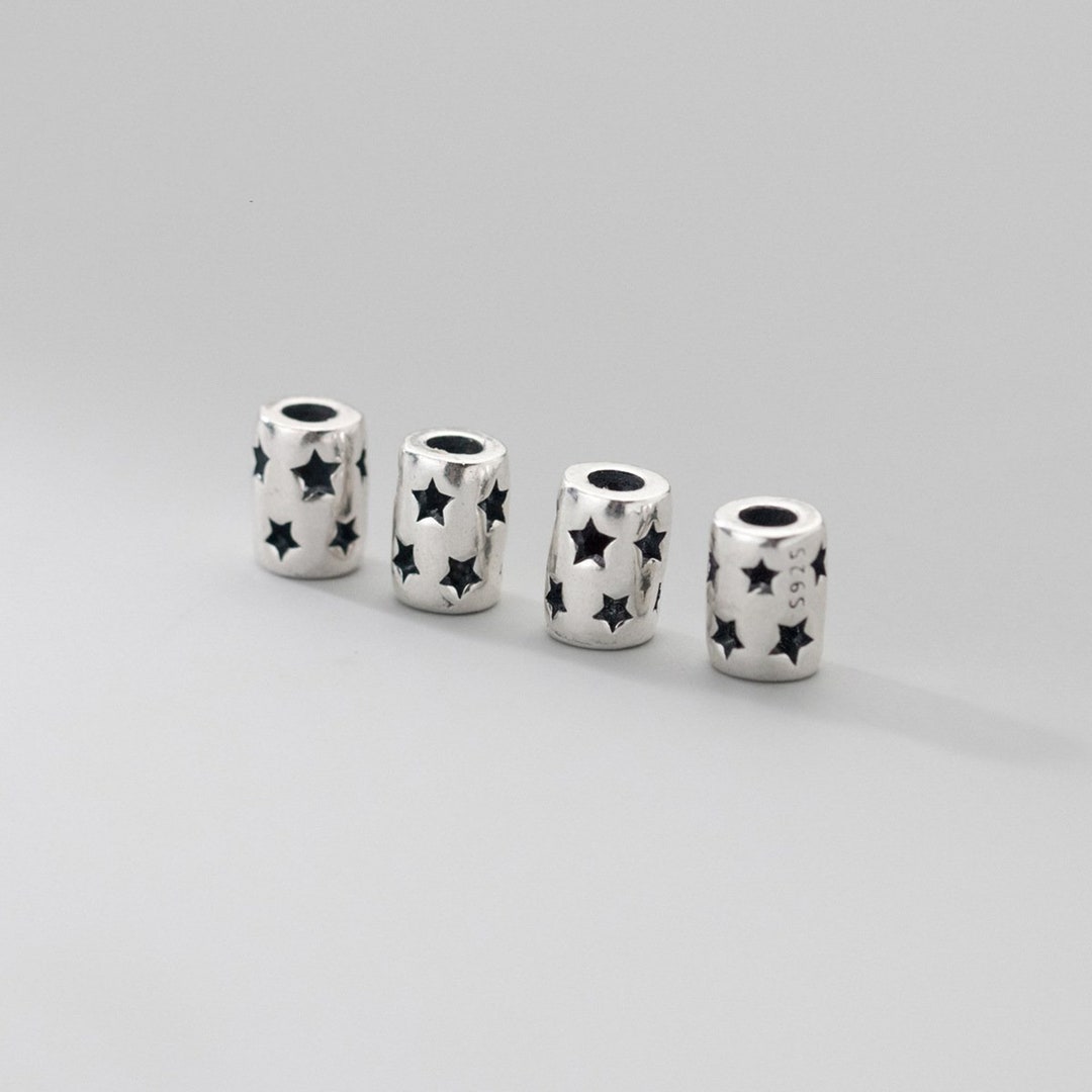 Sterling Silver Star Beads, Pentagram Bead, Celestial Bead, Twinkle ...