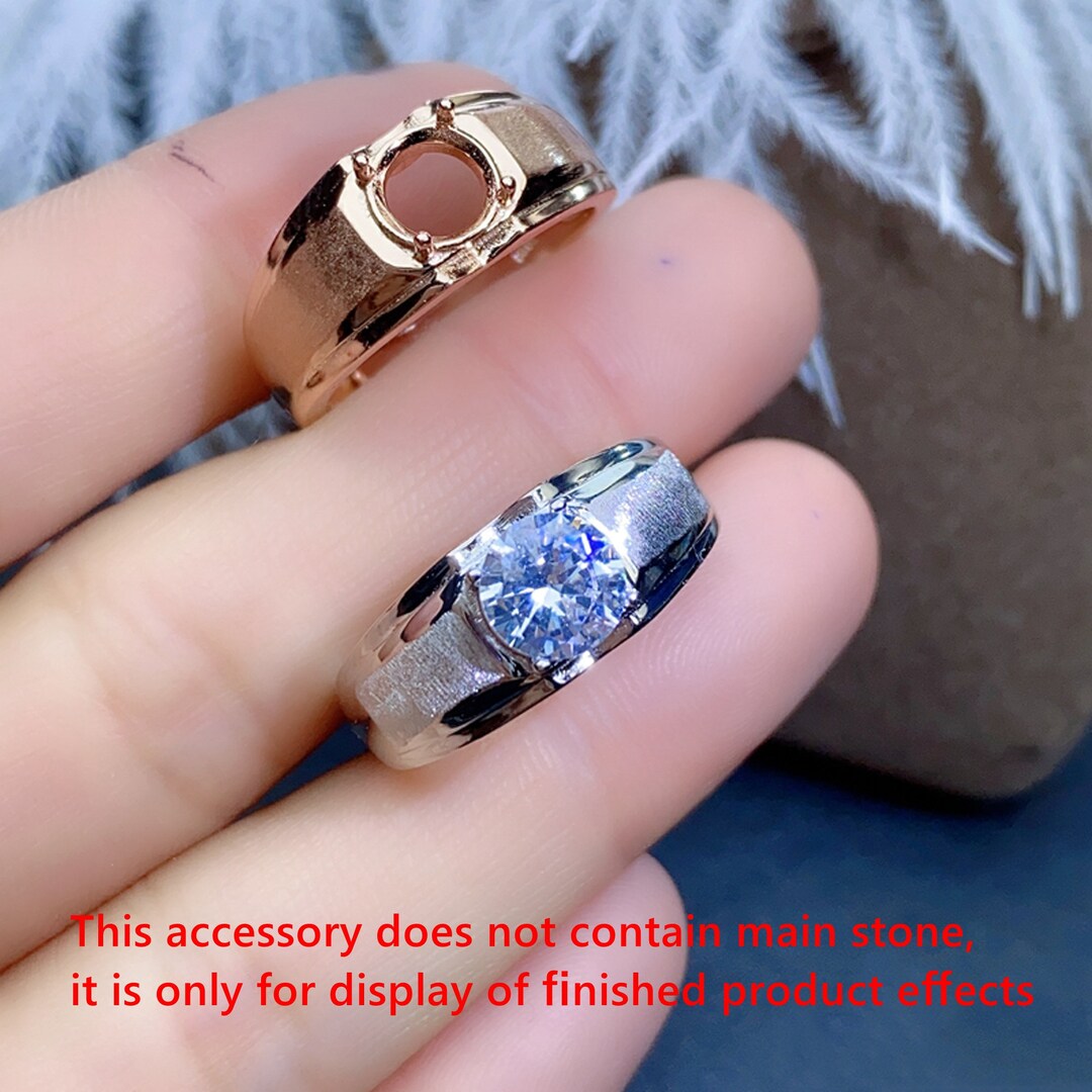 Sterling Silver Round Ring Setting, Round Ring Head, 925 Silver Ring ...