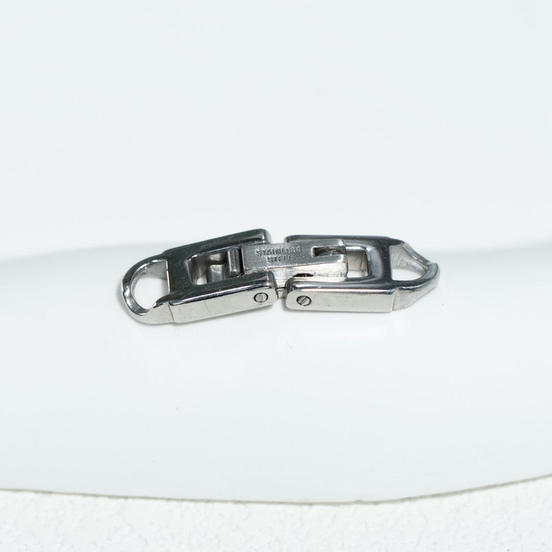Stainless Steel Buckle Clasp,fold Over Clasp for 1 Strand, Cuban Chain ...