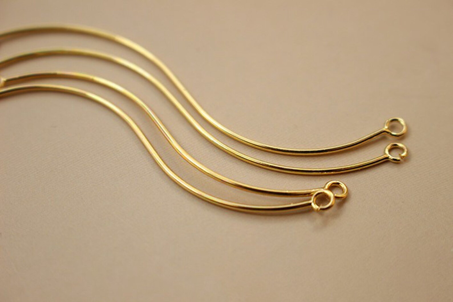 Gold Plated Spiral Connector Charm Earring Charm, Gold Tone S Shape ...