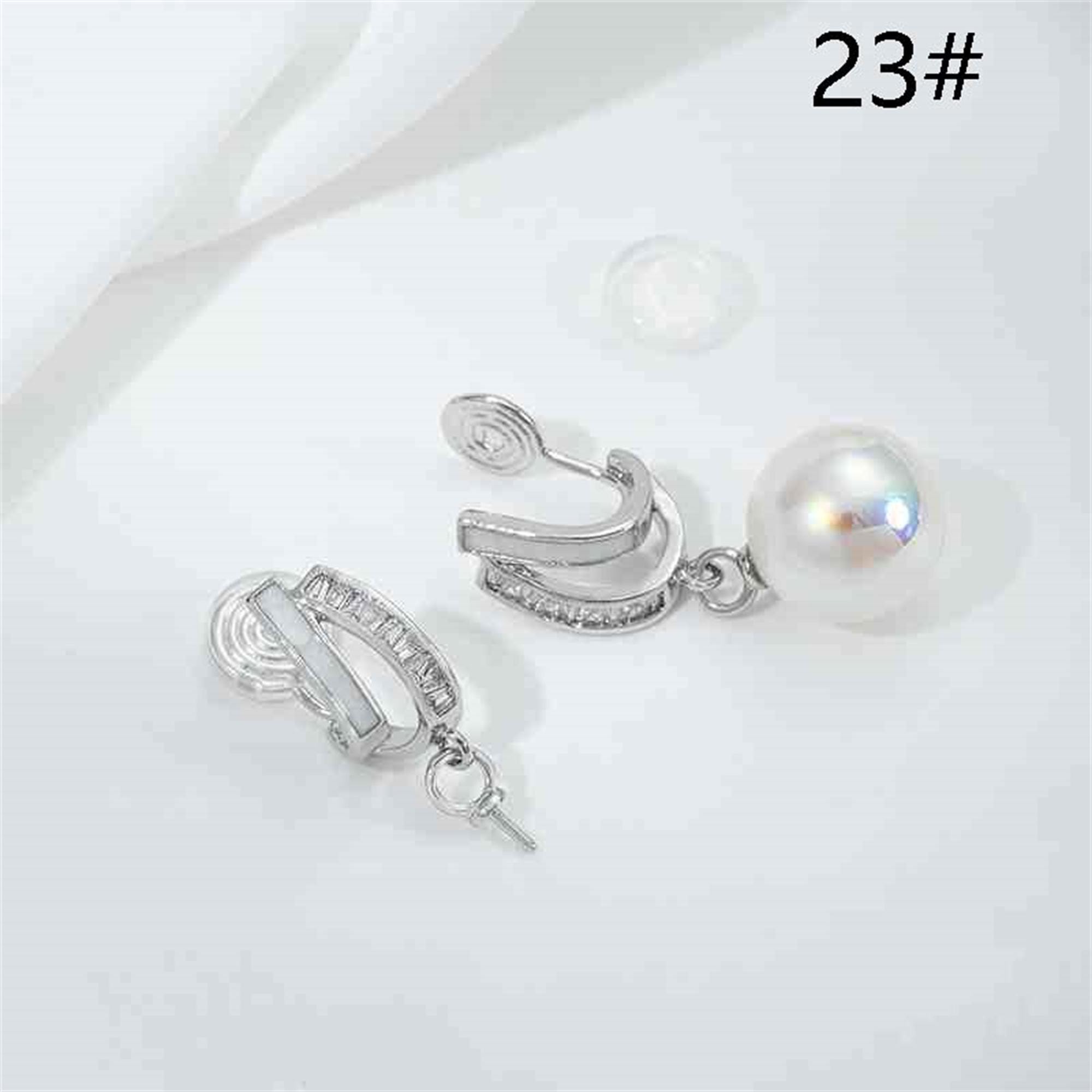 1 Pair 14K Gold Plated Bean Ear Bone Clip W/half Drill Peg, Coil Ear ...