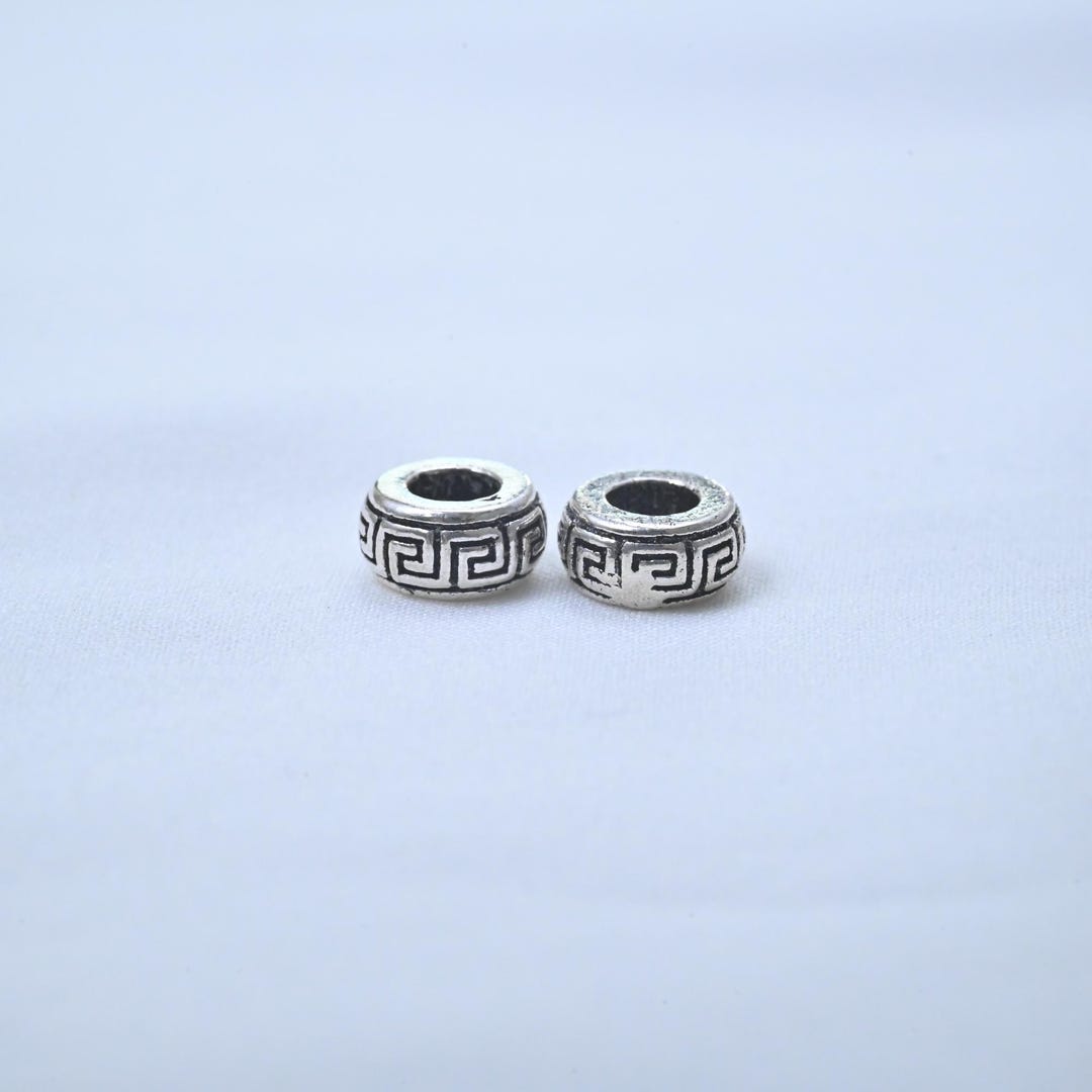 Sterling Silver Greek Key Bead, Fret Wave Spacer (5mm 6mm 7mm) - Etsy