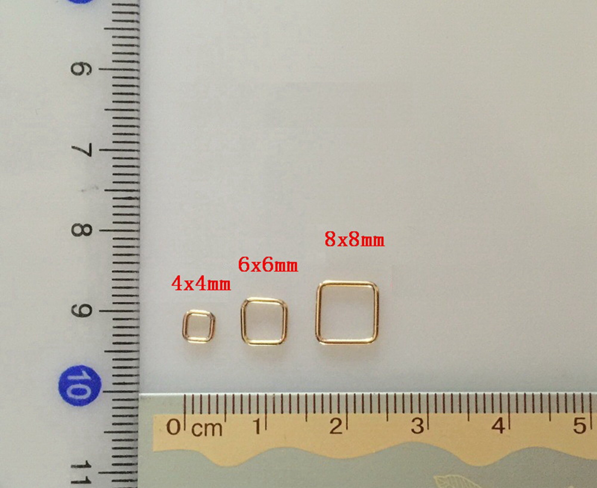 14K Gold Filled Closed Square Jump Rings Gold Filled Closed | Etsy