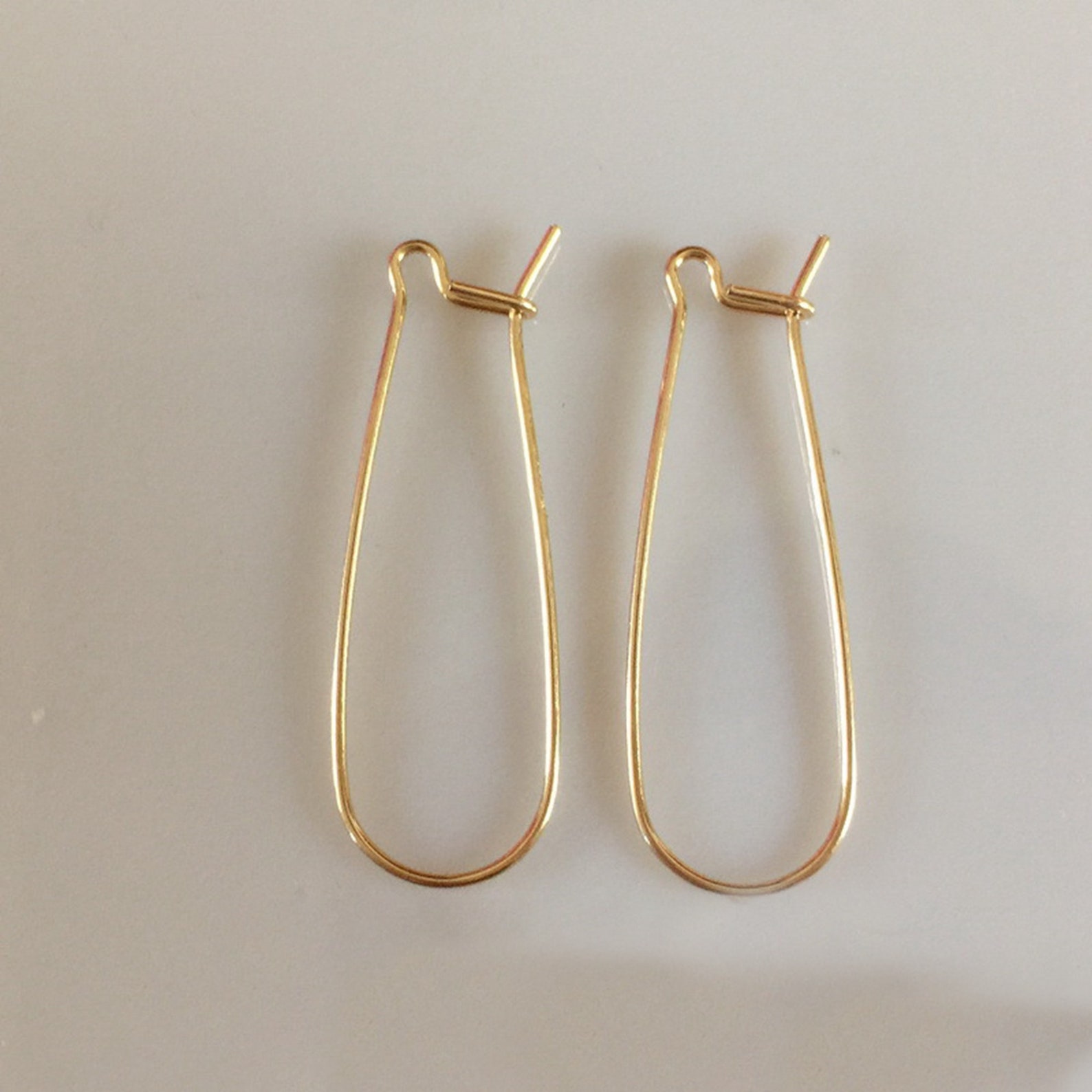 14K Gold Filled Kidney Earrings, Gold Filled Kidney Ear Wires for ...