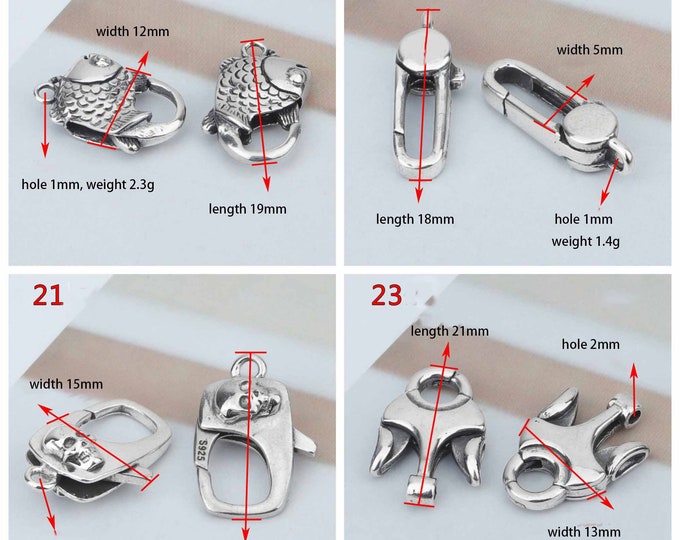 Sterling Silver Butterfly S Clasp Sterling S Clasps 925 - Etsy