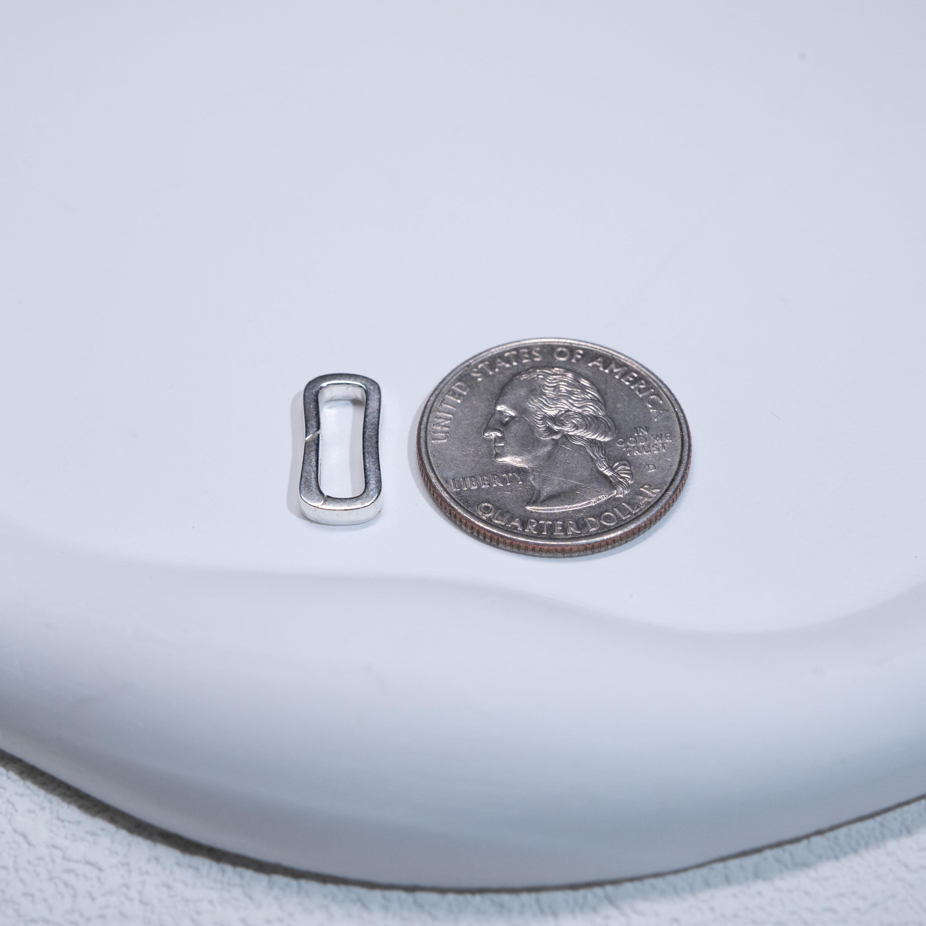 Sterling Silver Rectangle Spring Gate Clasp, Hinged Design - Etsy