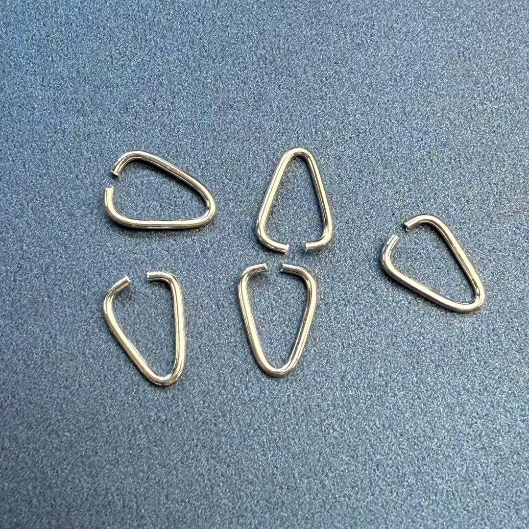 Sterling Silver Triangle Pinch Bails, S925 Silver Geometric Pinch Bail, Pendant Bail Jewelry ...