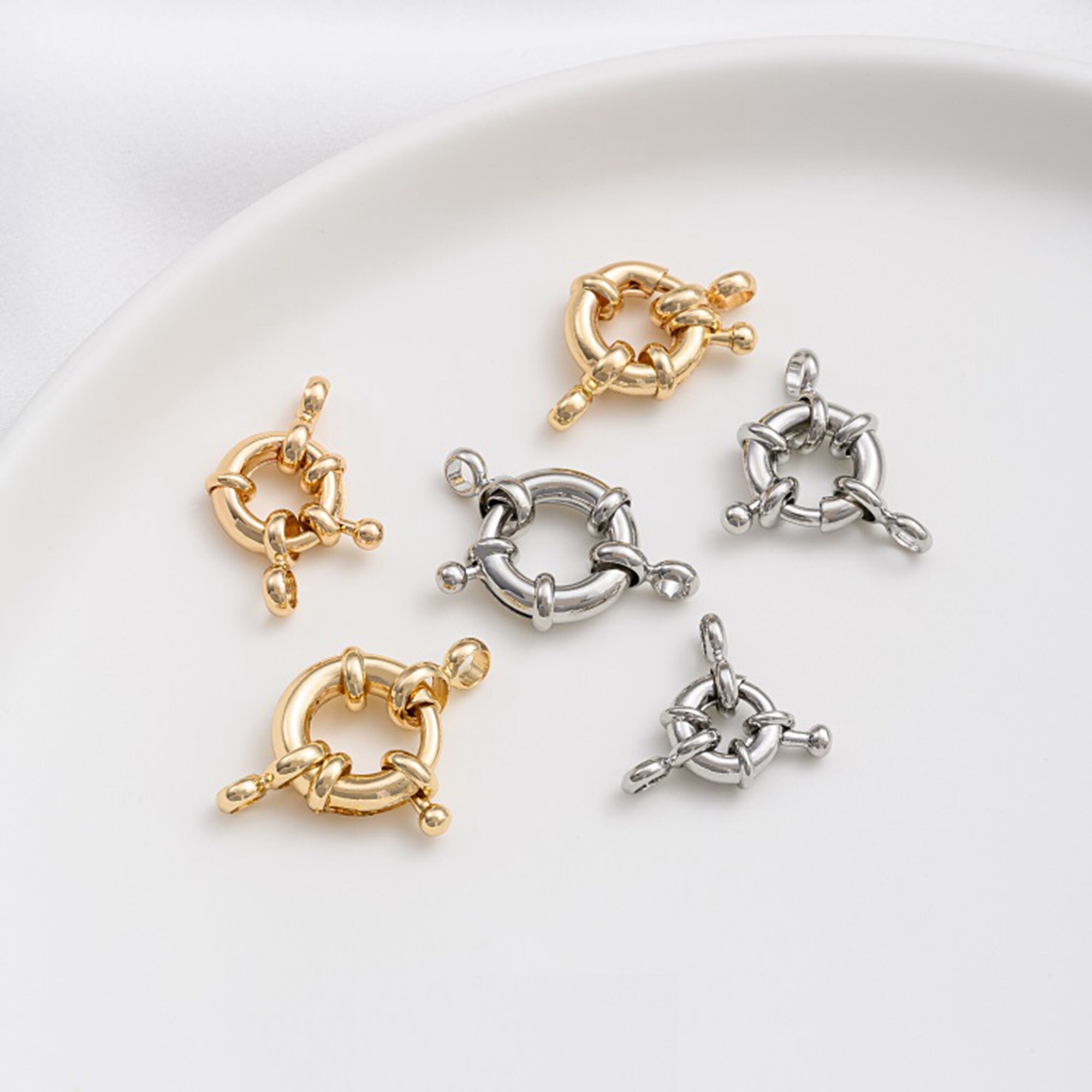 Gold Filled Jewelry Making Supplies 14K Gold Spring Ring Clasp (4.50Mm ...