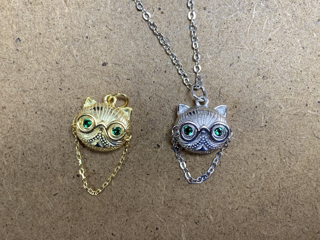 Sterling Silver Cute Cat Pendant , Cat Accessories Bracelet , Cat ...