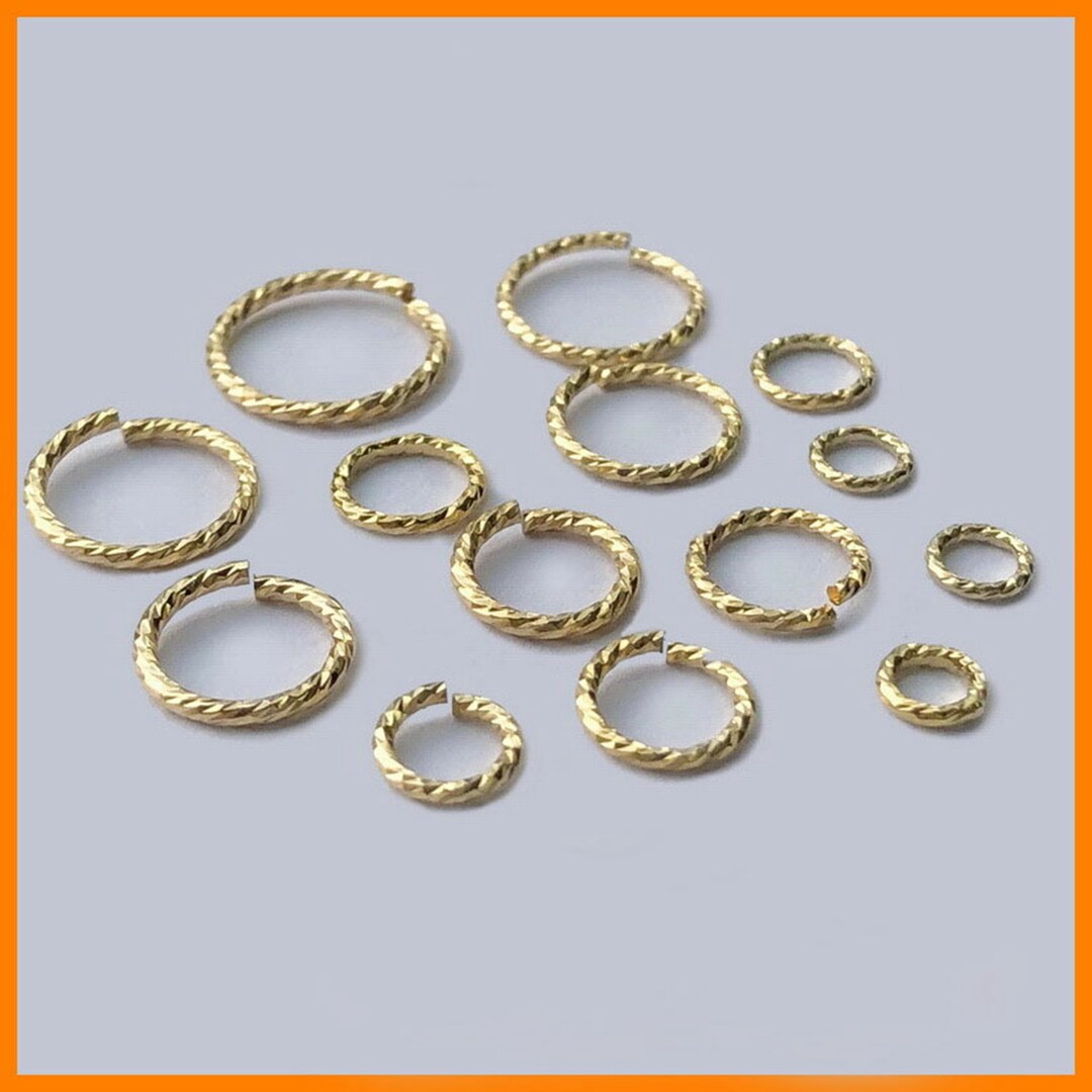 14K Gold Filled Twisted Jump Rings, Gold Filled Coiled Jump Rings ...