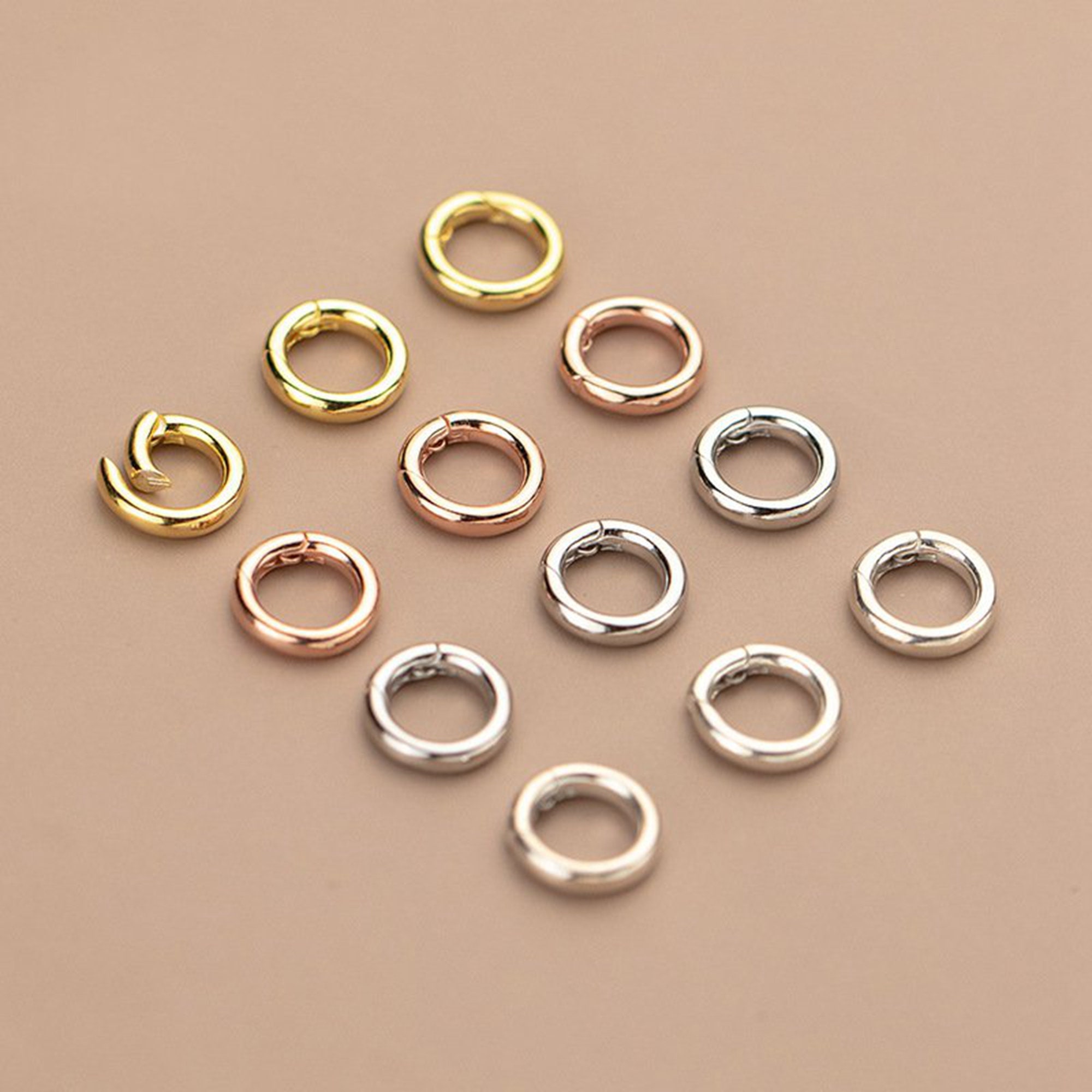 Sterling Silver Round Circle Clasp for Pearl Bracelet Necklace, 925 ...