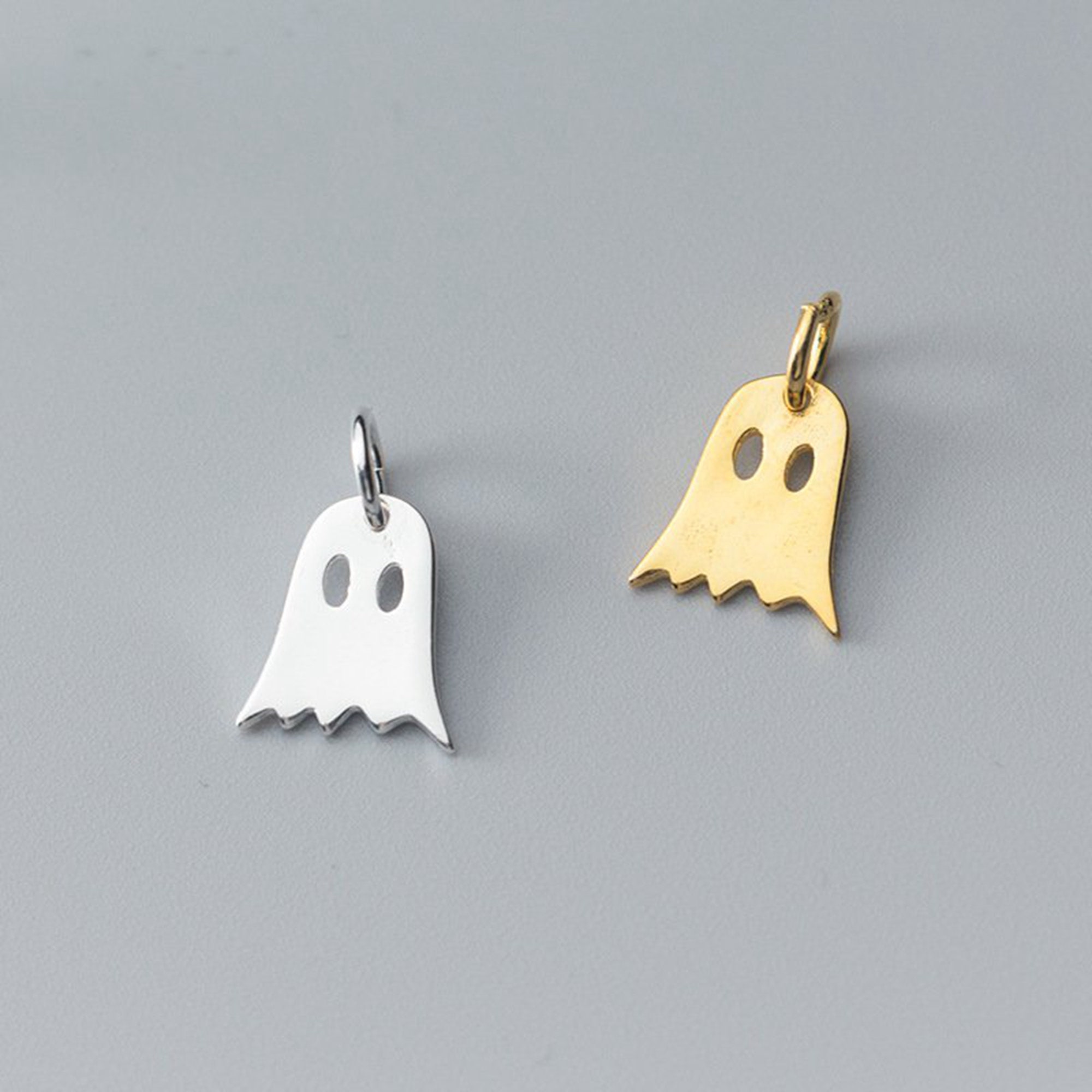 Sterling Silver Ghost Charm, S925 Silver Ghost Charms for Jewelry ...